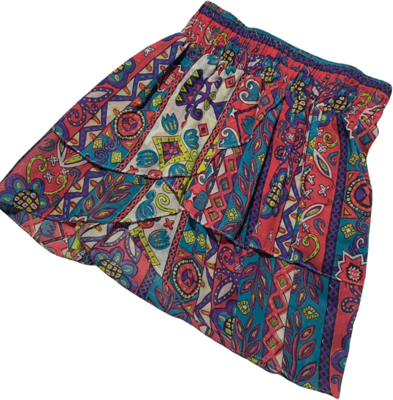 Vintage 90's Neon Pattern Mini Skirt by Pinwheels | Shop THRILLING