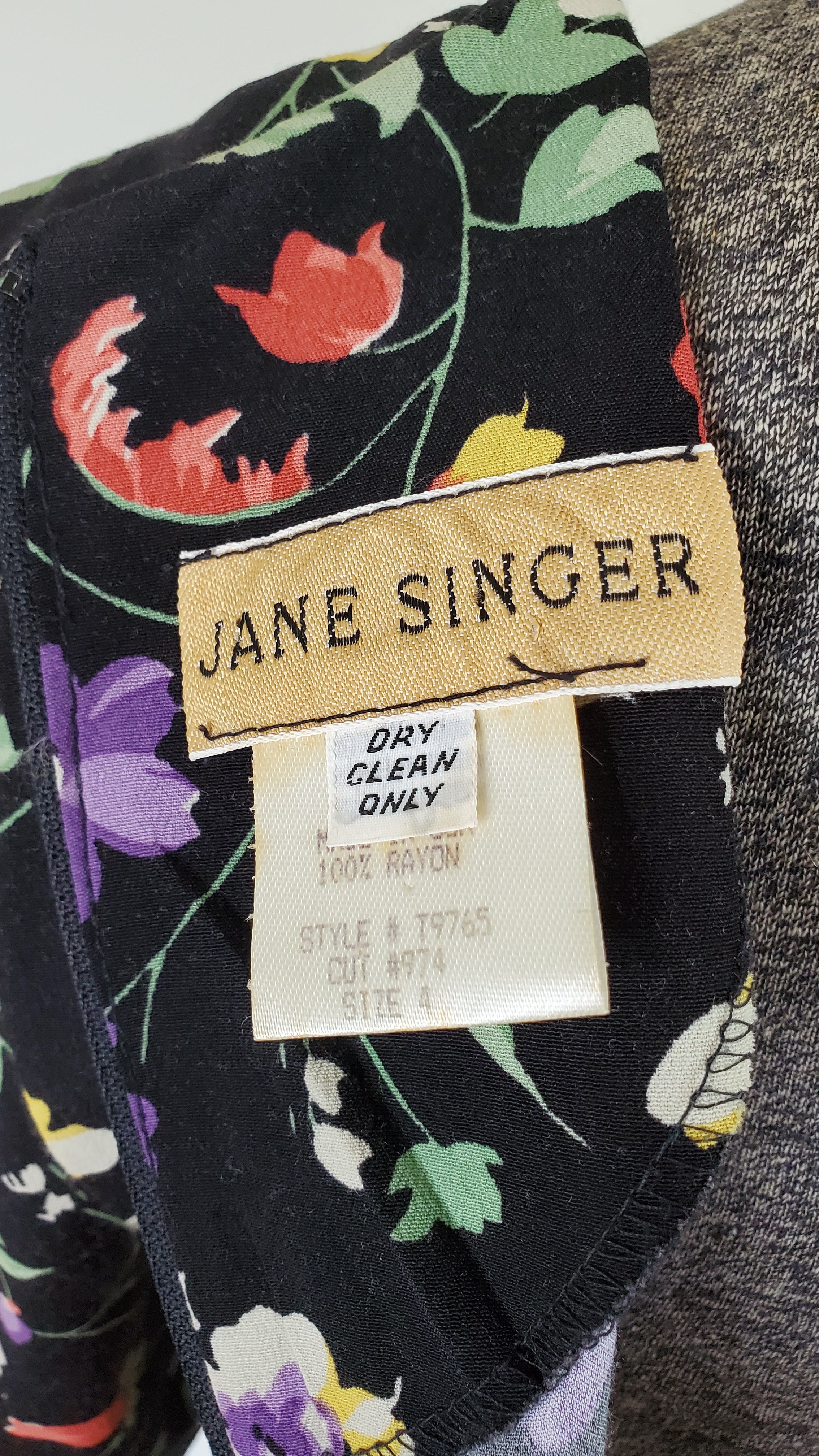 80s Vintage Jane Singer Floral Dress By Jane Singer | Shop THRILLING