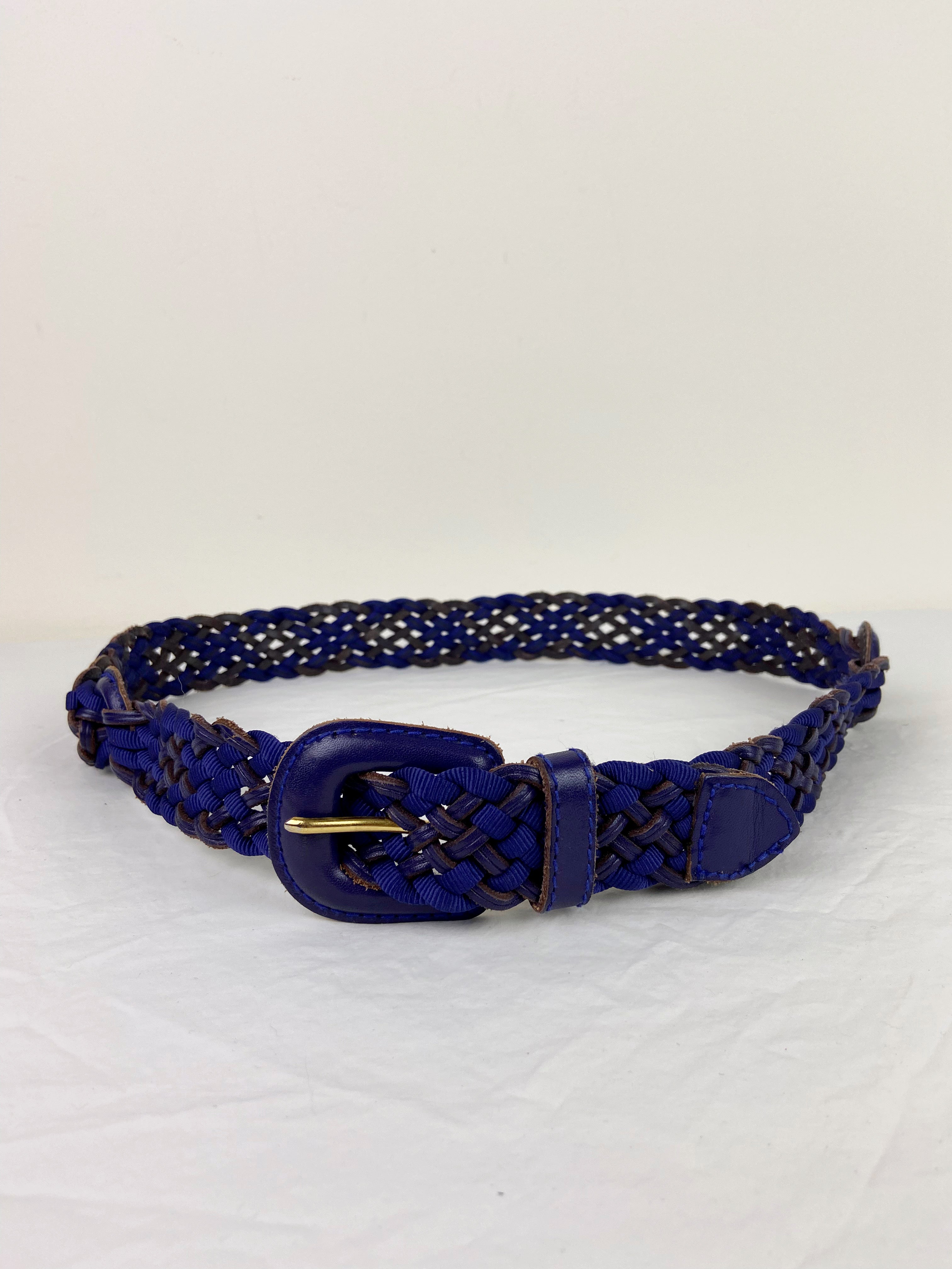 80s/90s Vintage Anne Klein Woven Cobalt Belt By Anne Klein | Shop THRILLING