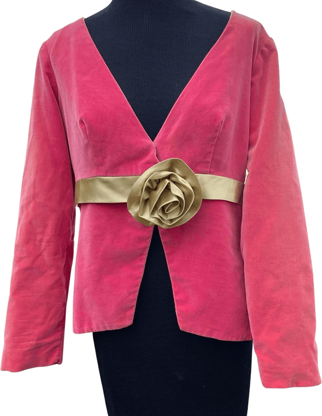 Vintage 60's Pink Velvet Rose Bud Jacket by Herbert Owen Of California ...