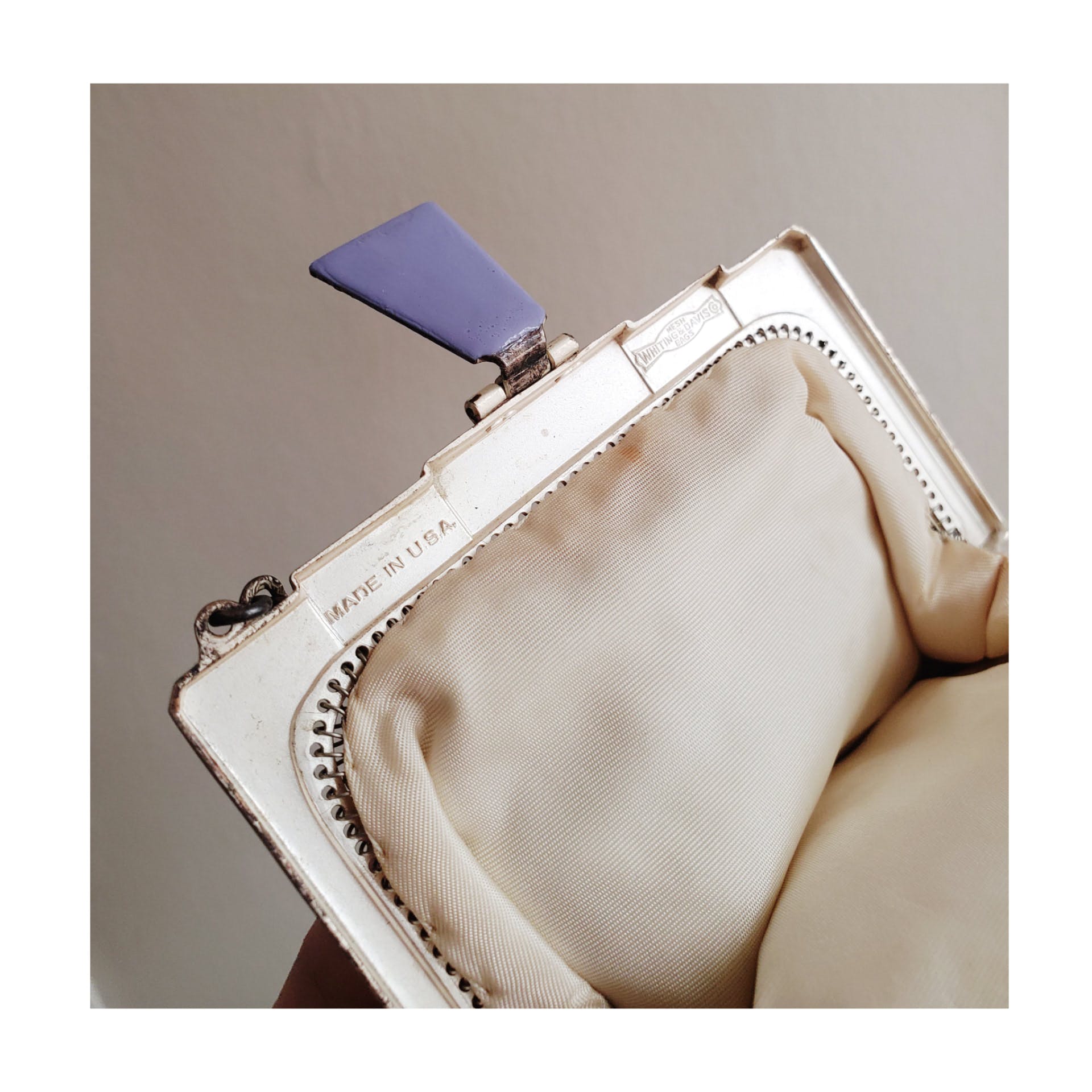 Vintage Art Deco Silver Metal Mesh Coin Purse by Whiting And Davis ...