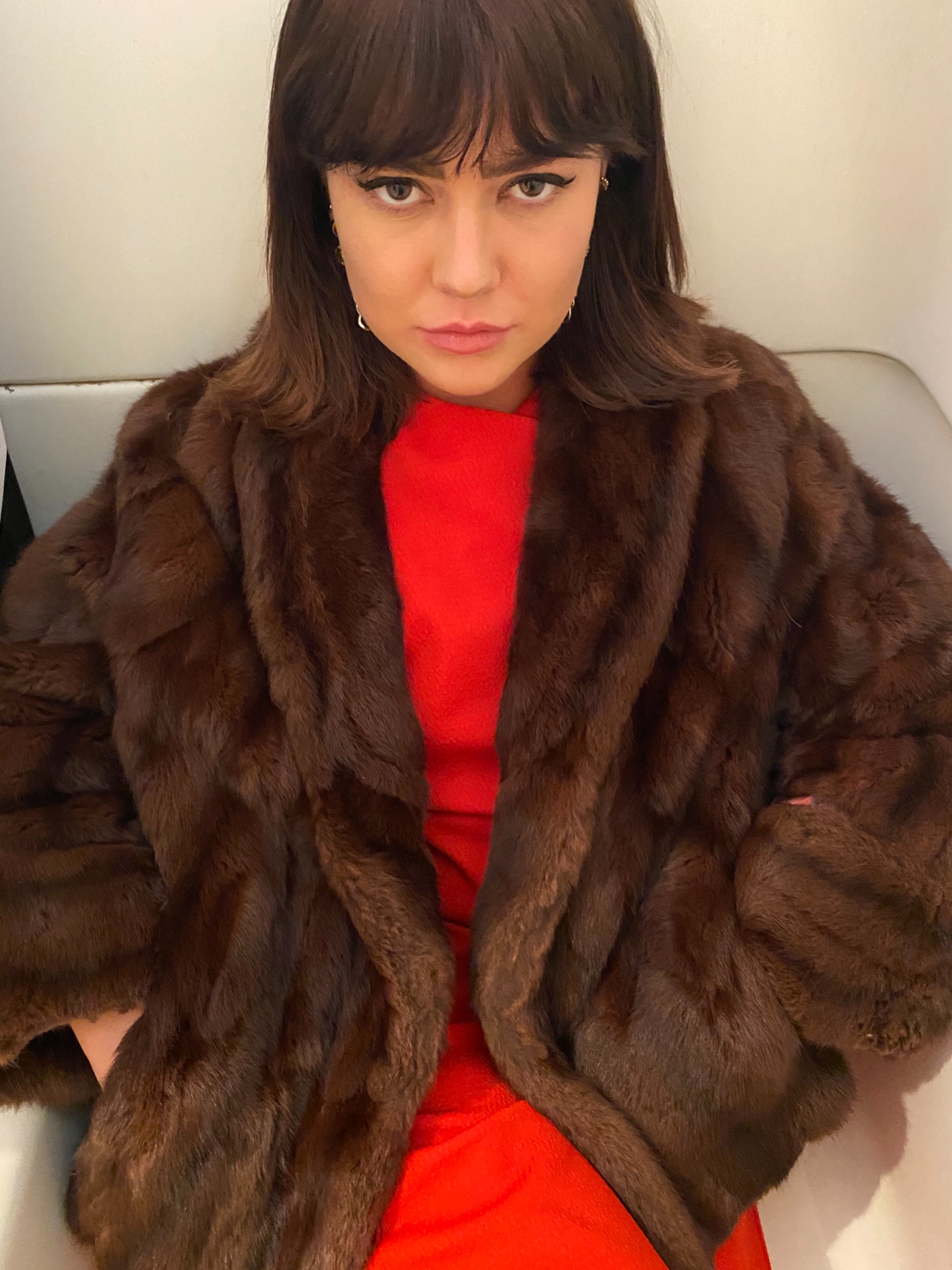 Vintage Amber Brown Fur Coat Short Lined by Hunecks San Diego | Shop ...