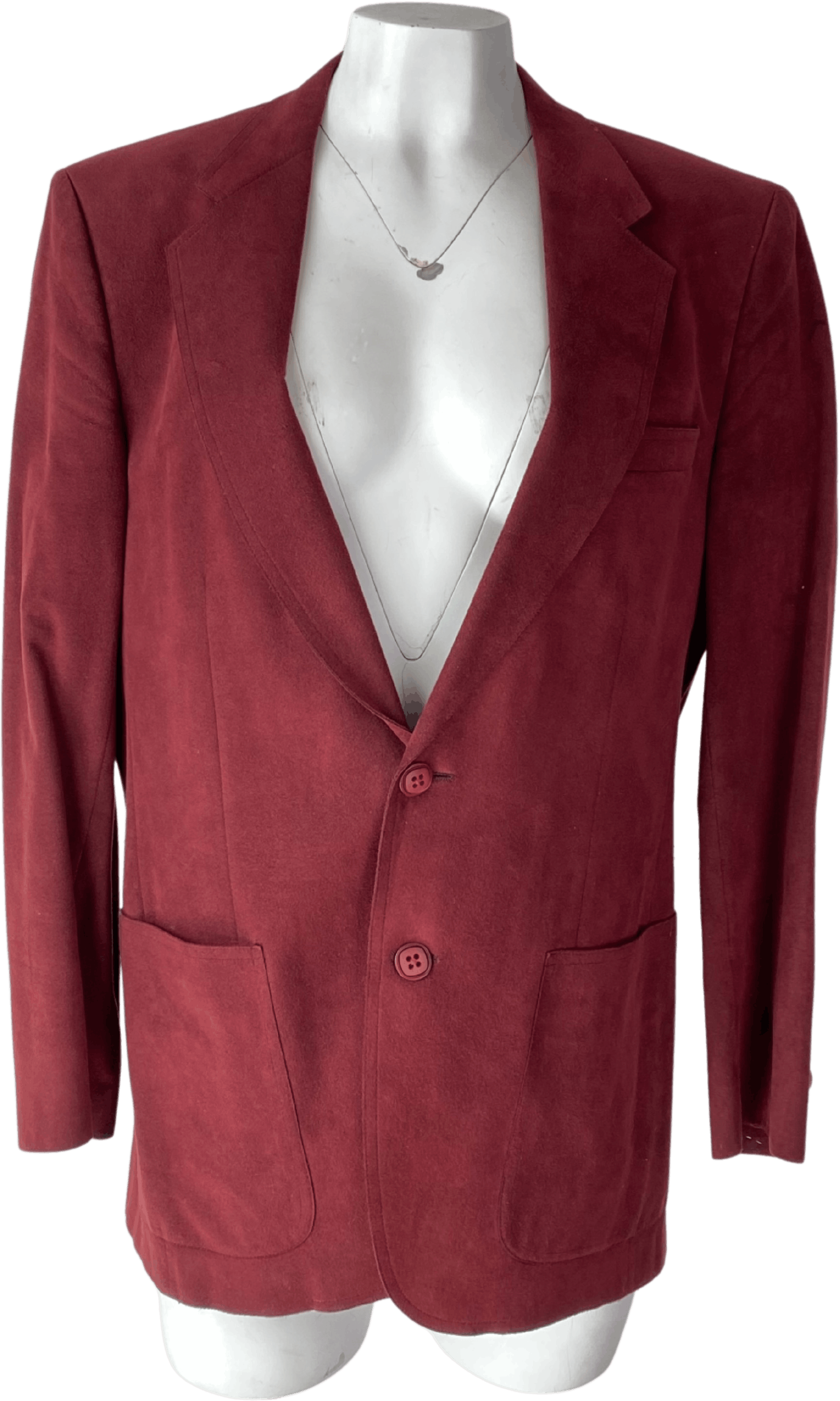 Vintage Maroon Men’s Ultra Suede Jacket by Rivira for Bradys | Shop ...