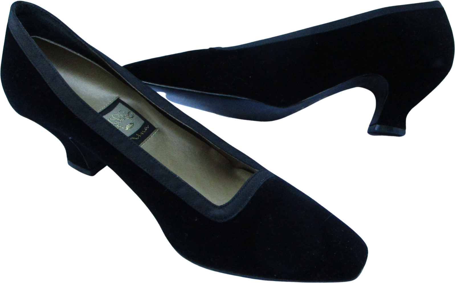 Vintage 80s/90s Black Velvet 20s Style Shoes Louis Heels By Nina | Shop ...