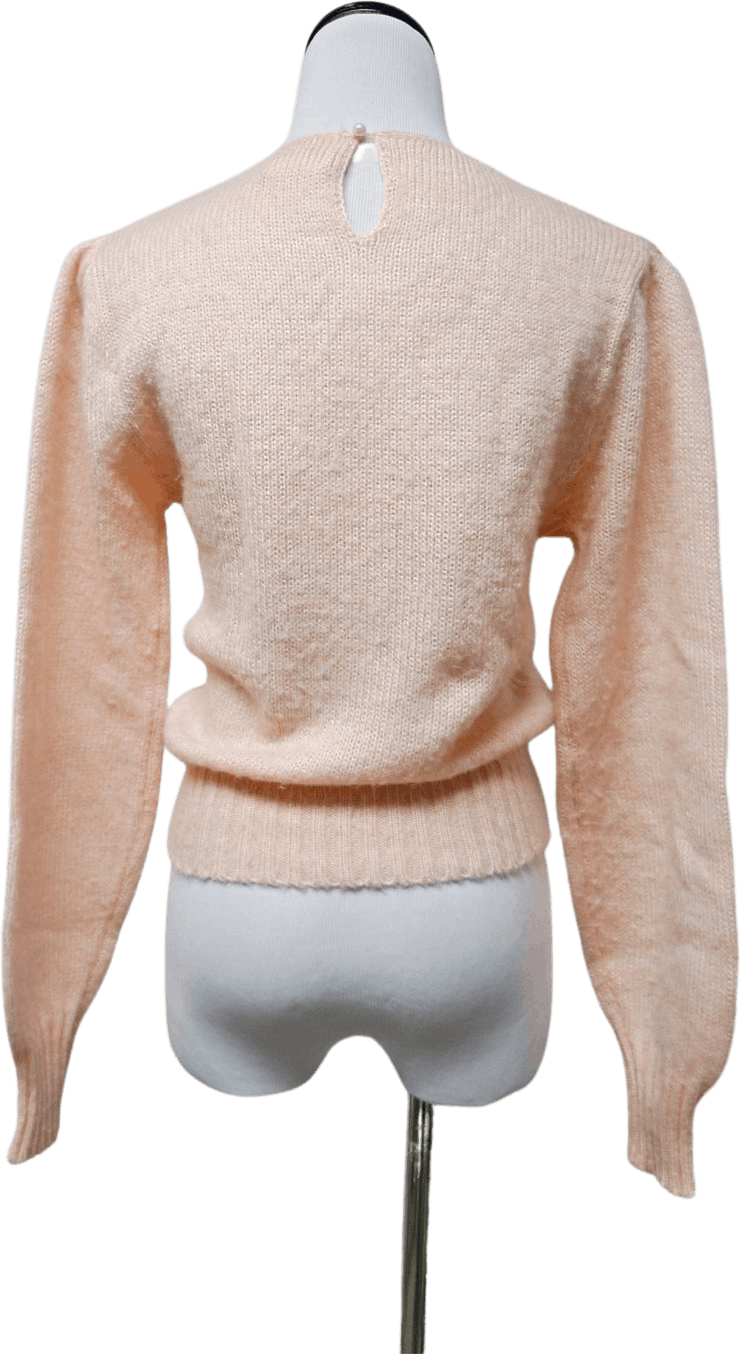 Vintage 70's Light Orange Ribbon Embellished Sweater by Sears Junior ...