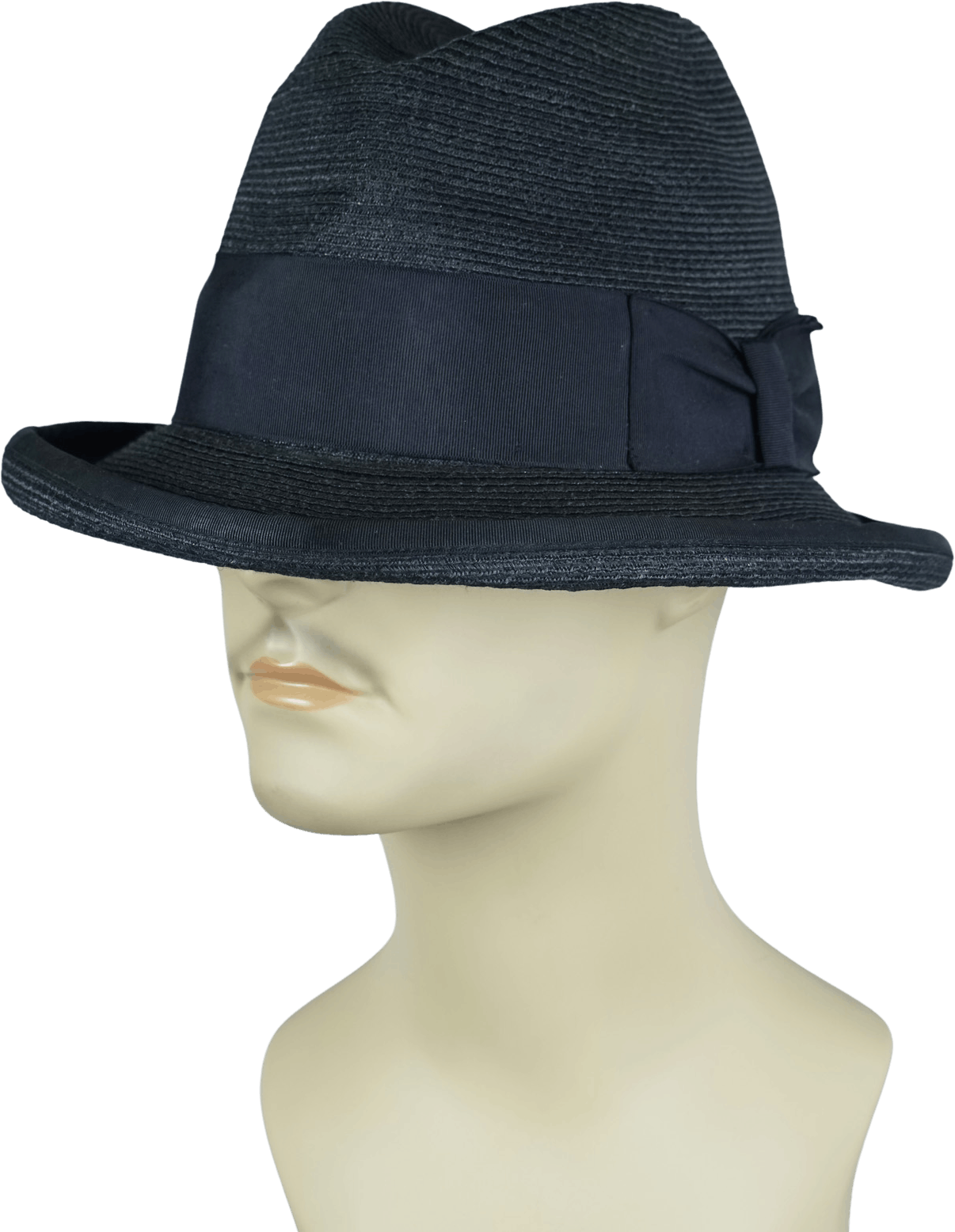 Vintage Black Flexible Straw Fedora by Stark & Legum | Shop THRILLING