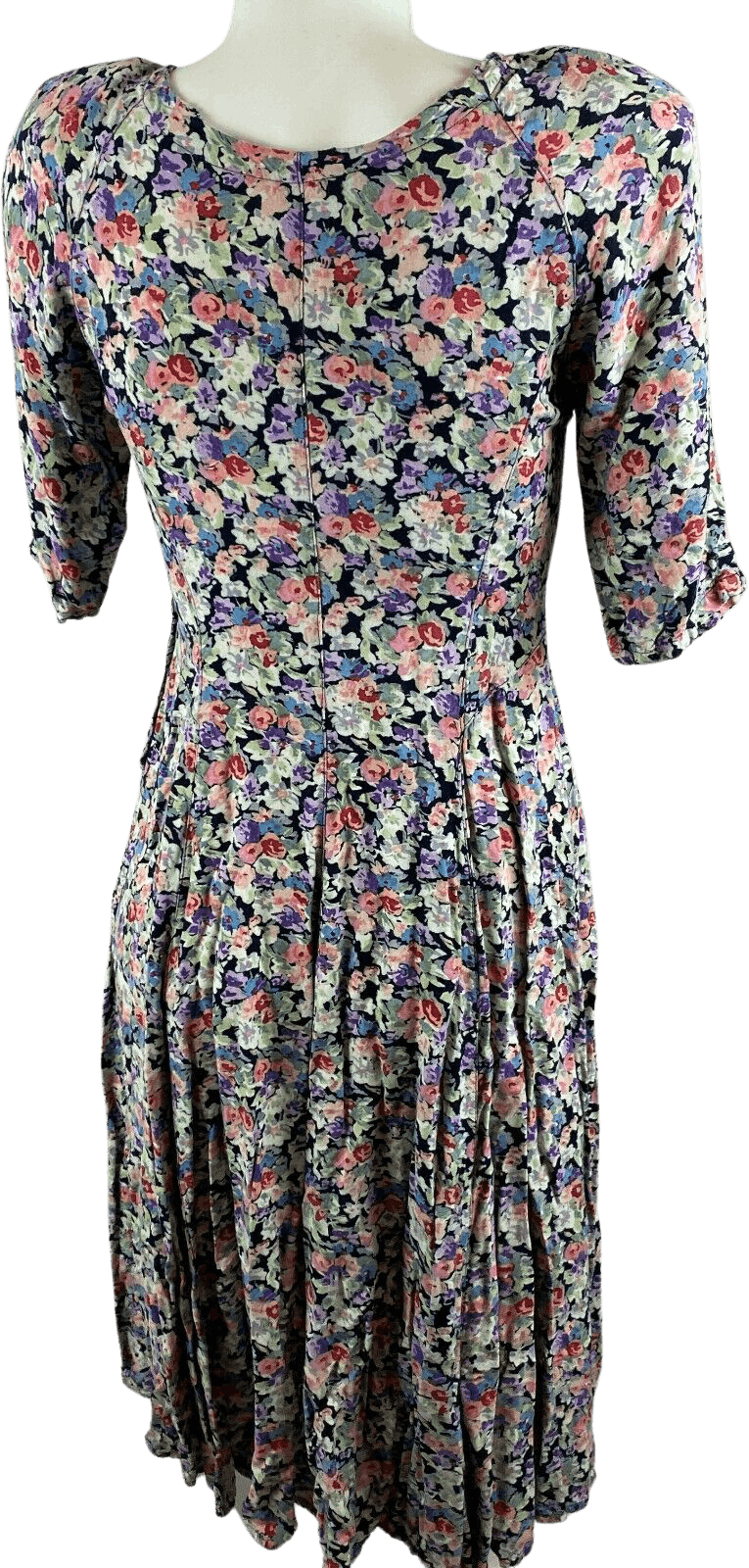 Vintage 90's Cottagecore Floral Garden Party Colorful Roses Dress by ...