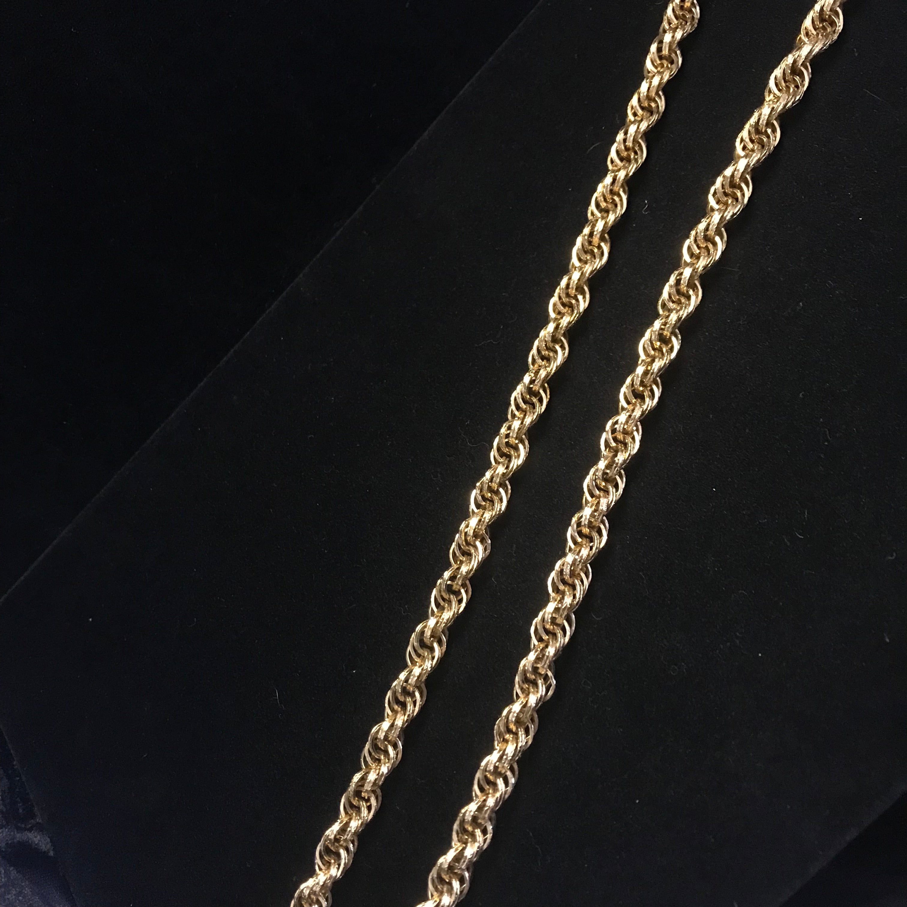 50s/60s Vintage Monet Thick Gold Plated Rope Chain 26" By Monet | Shop ...