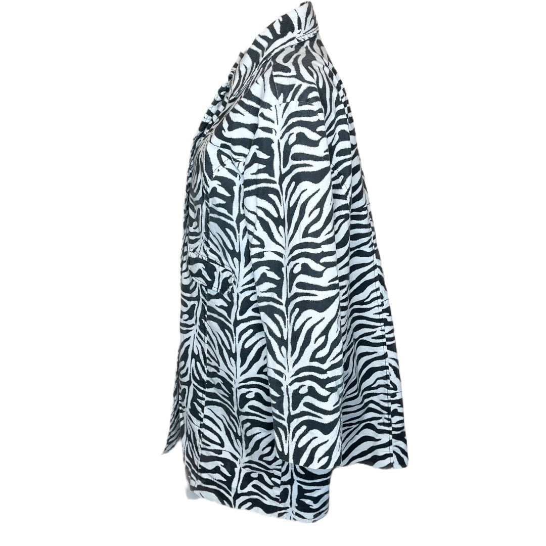 Vintage 90’s/00’s Zebra Print Cotton Pea Coat by Kathy Landau | Shop ...