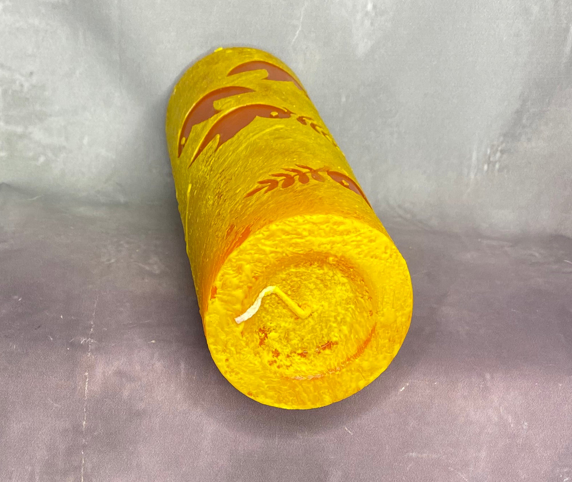 Vintage 70s Pillar Peace Candle Yellow With Red Doves By Candles by ...