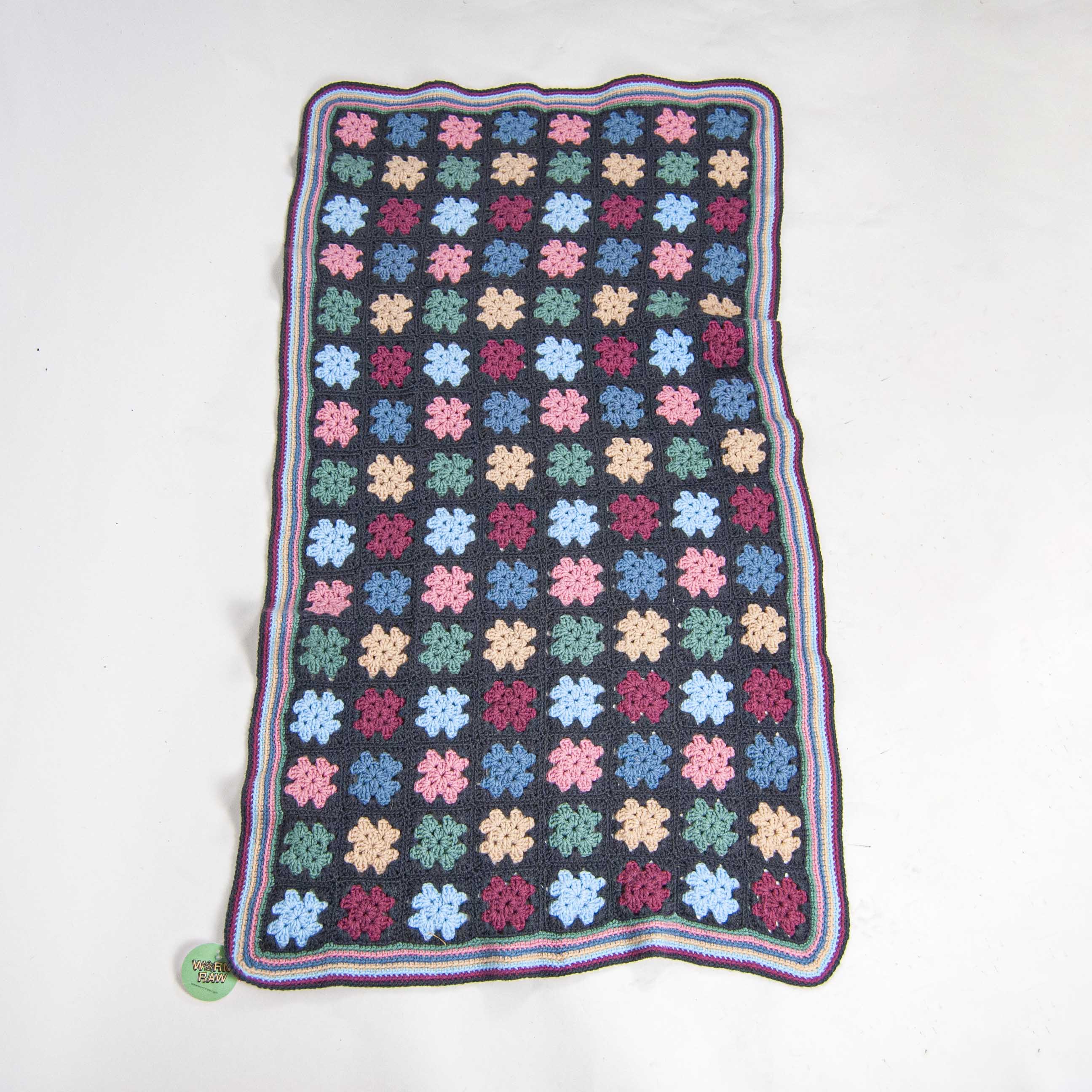 Vintage 70s Gray Crochet Afghan And Pillow Set | Shop THRILLING