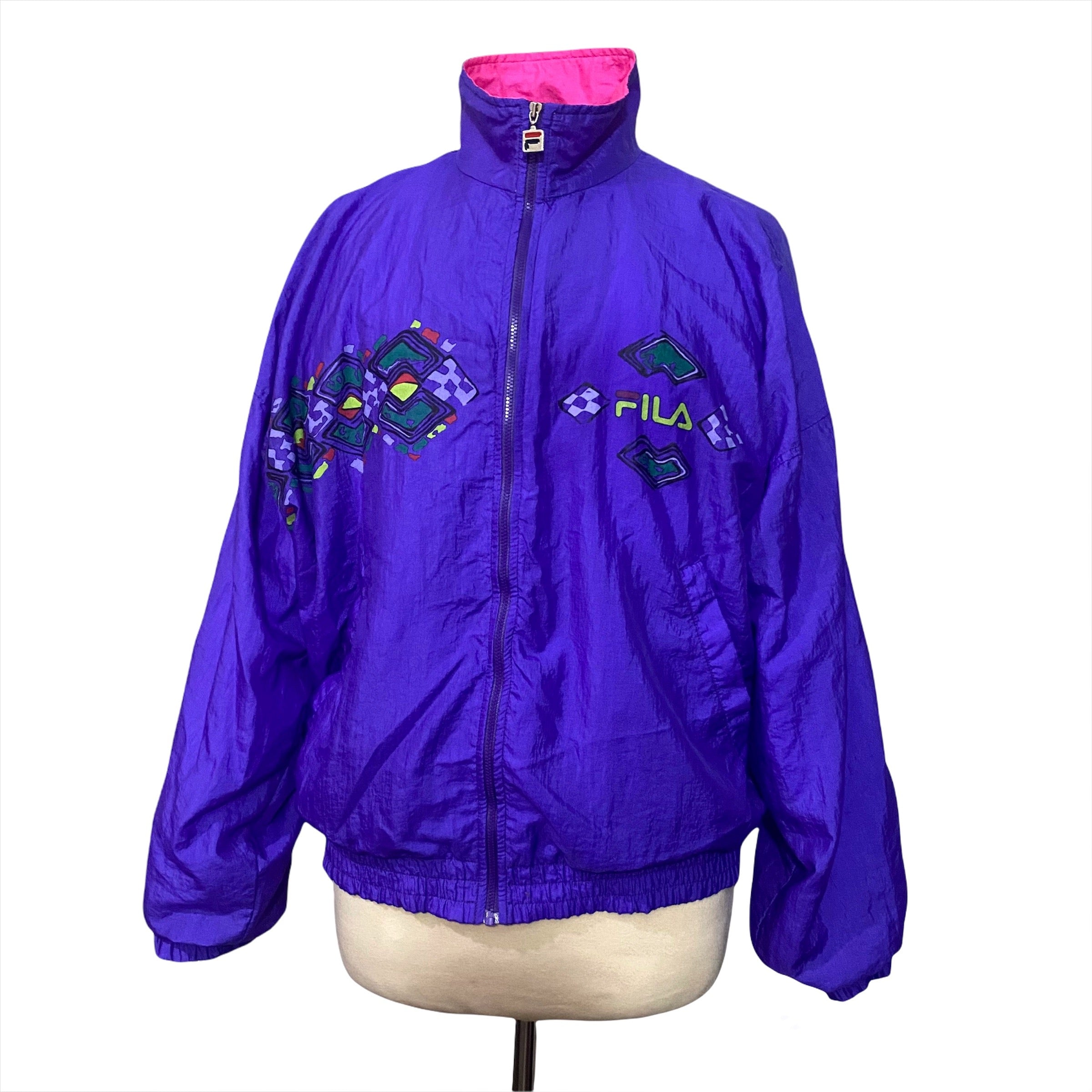 90’s Vintage Fila Neon Color Windbreaker Jacket by Fila | Shop THRILLING