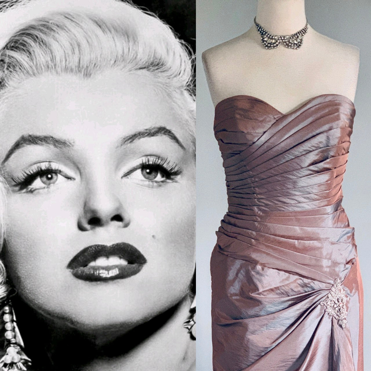 Vintage Strapless Evening Gown Old Hollywood Glam | Shop THRILLING