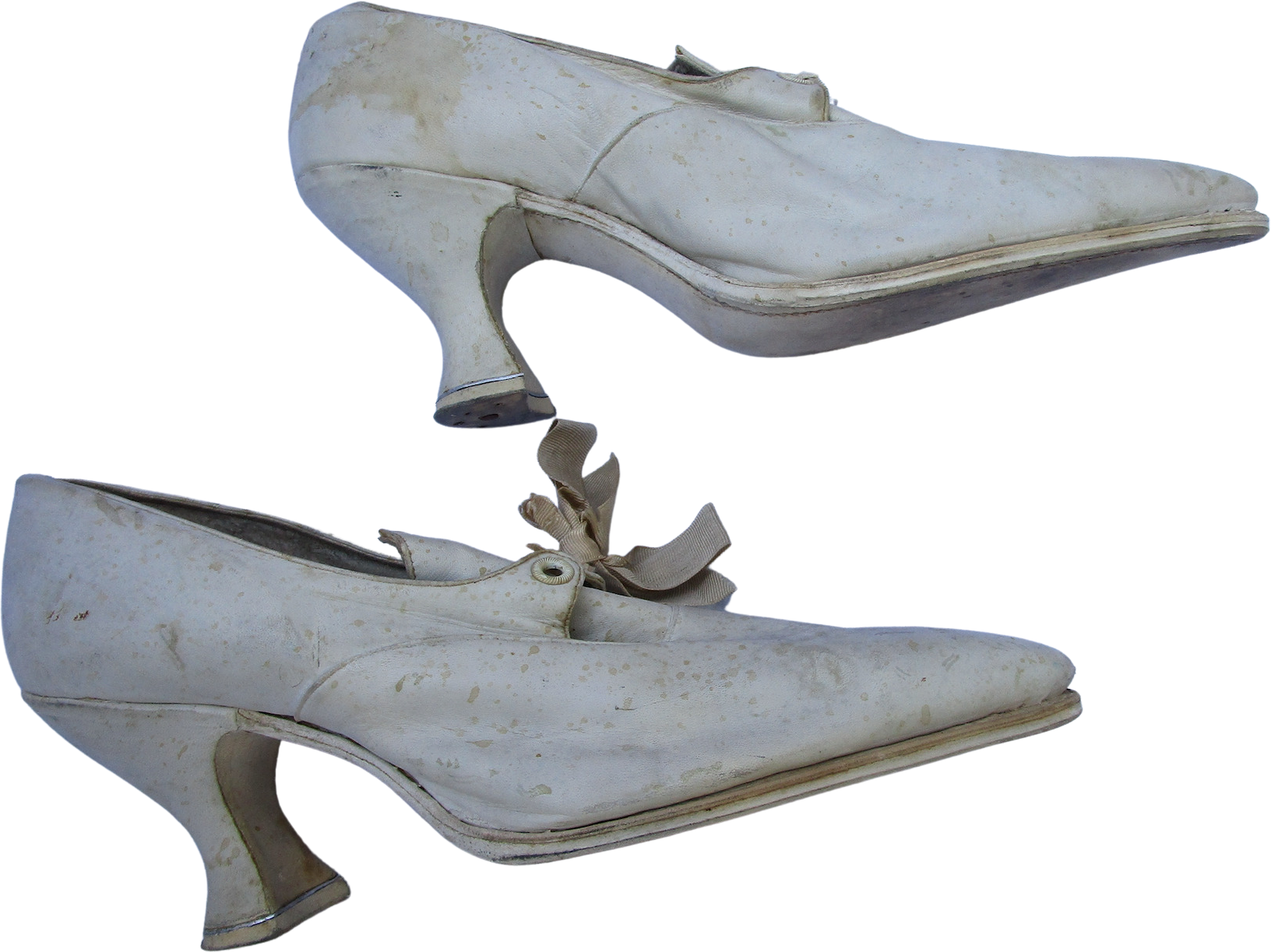 Vintage Edwardian/Victorian Antique Kidskin Wedding Slippers With Louis ...