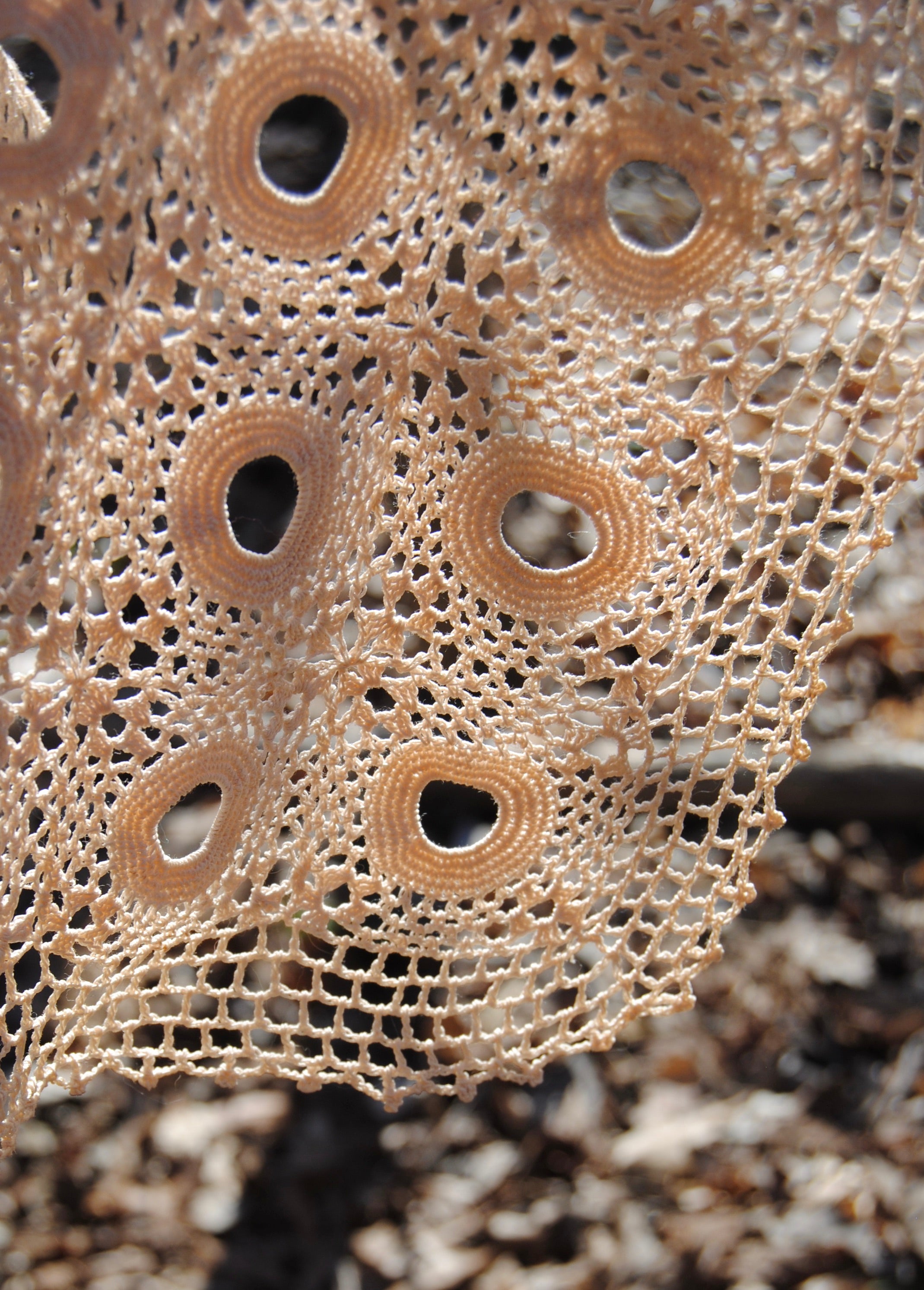 Vintage 10s/20s Vtg Mocha-cream Hand Crochet Runner / Table Cloth ...