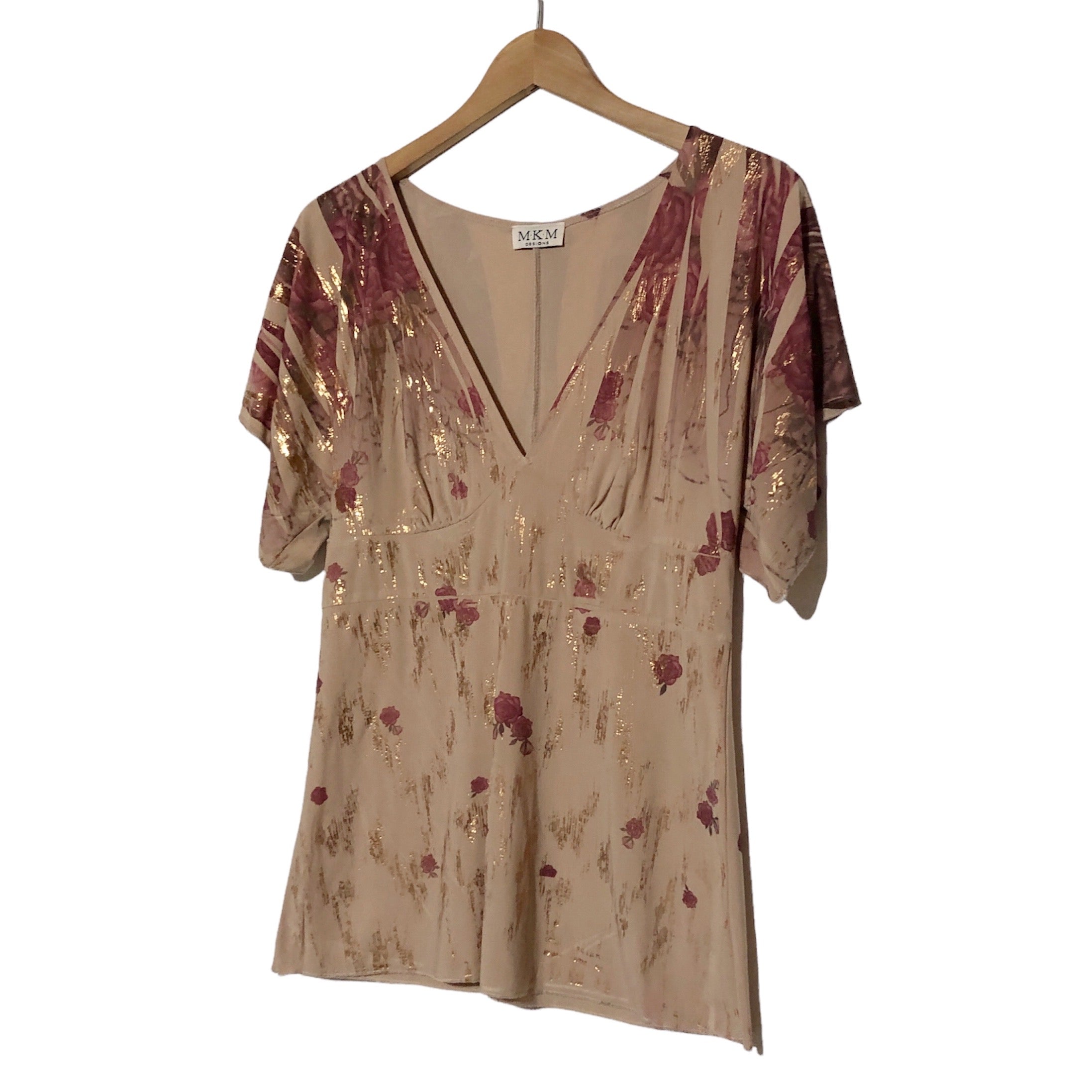 Vintage 90s/00s Flutter Sleeve Fitted Blouse By Mkm Designs | Shop ...