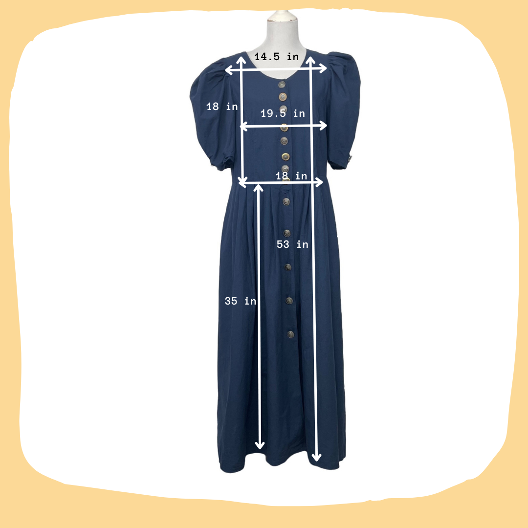 Vintage 80s/90s Bavarian Country Long Drindl Button Front Dress By ...