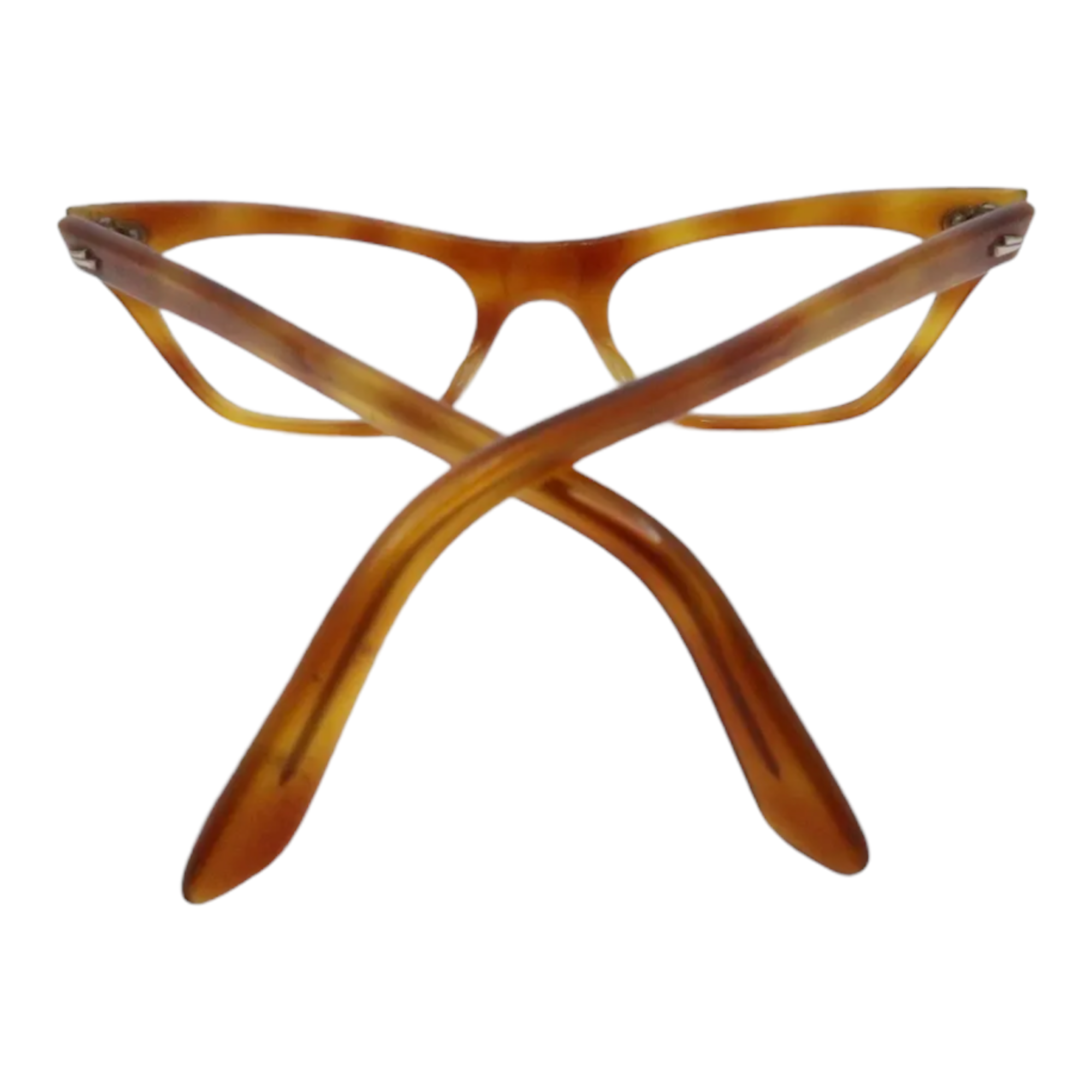 Vintage 50s Brown Tortoiseshell Eyeglasses Frames Angular | Shop THRILLING