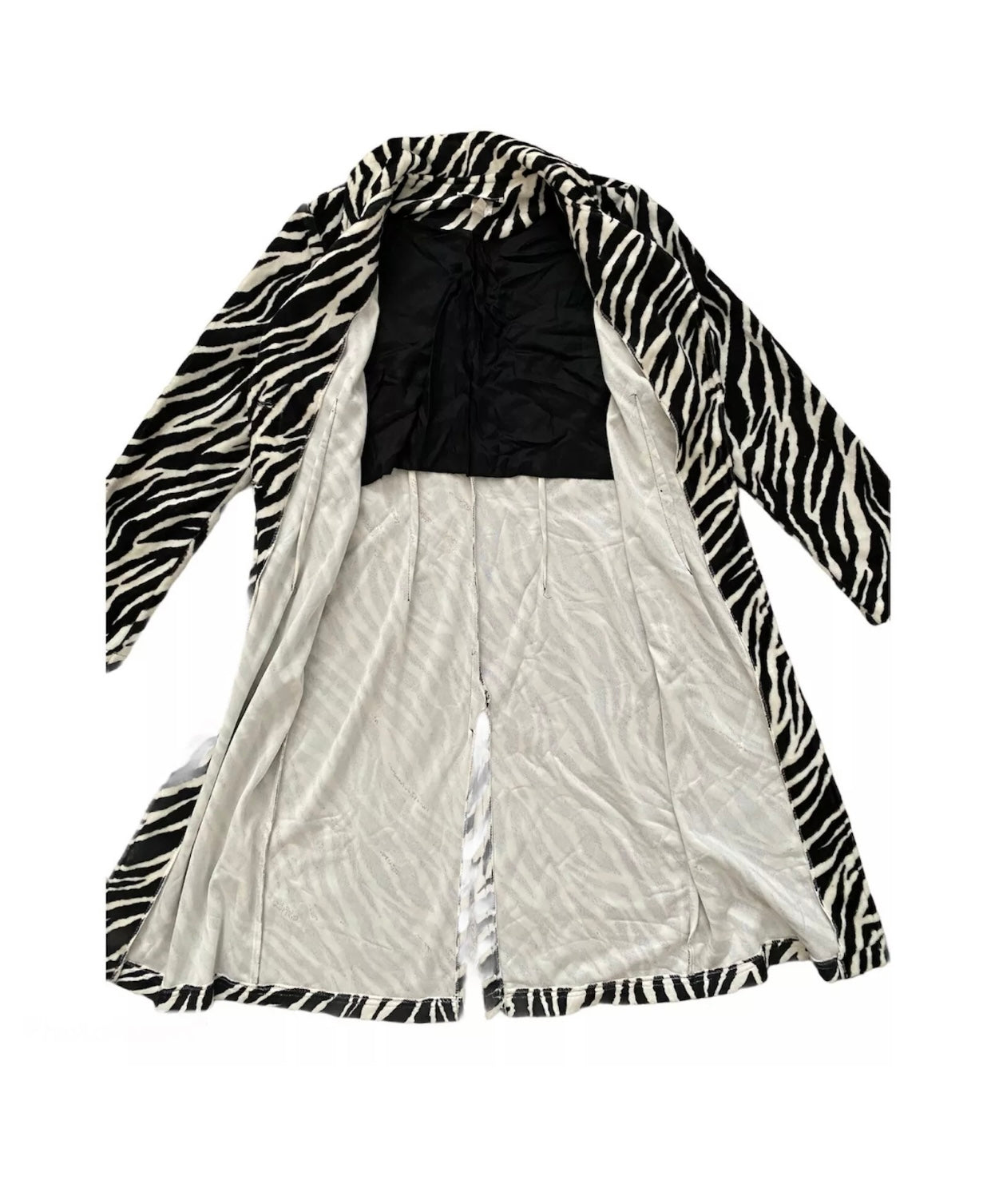 Vintage 80s Animal Print Zebra Long Fleece Button Coat By Lucent | Shop ...