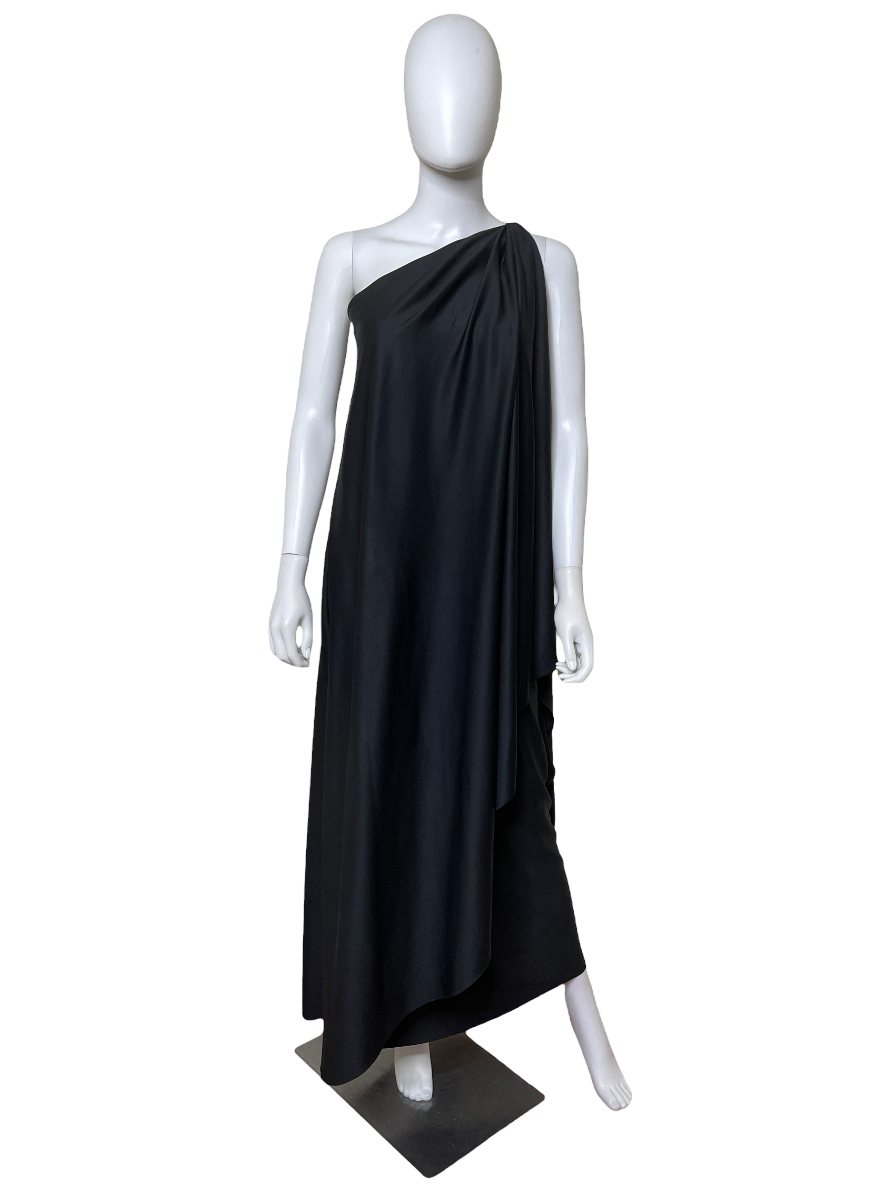 Vintage 70s/80s Amazing Designer One Shoulder Disco Dress Grecian By ...