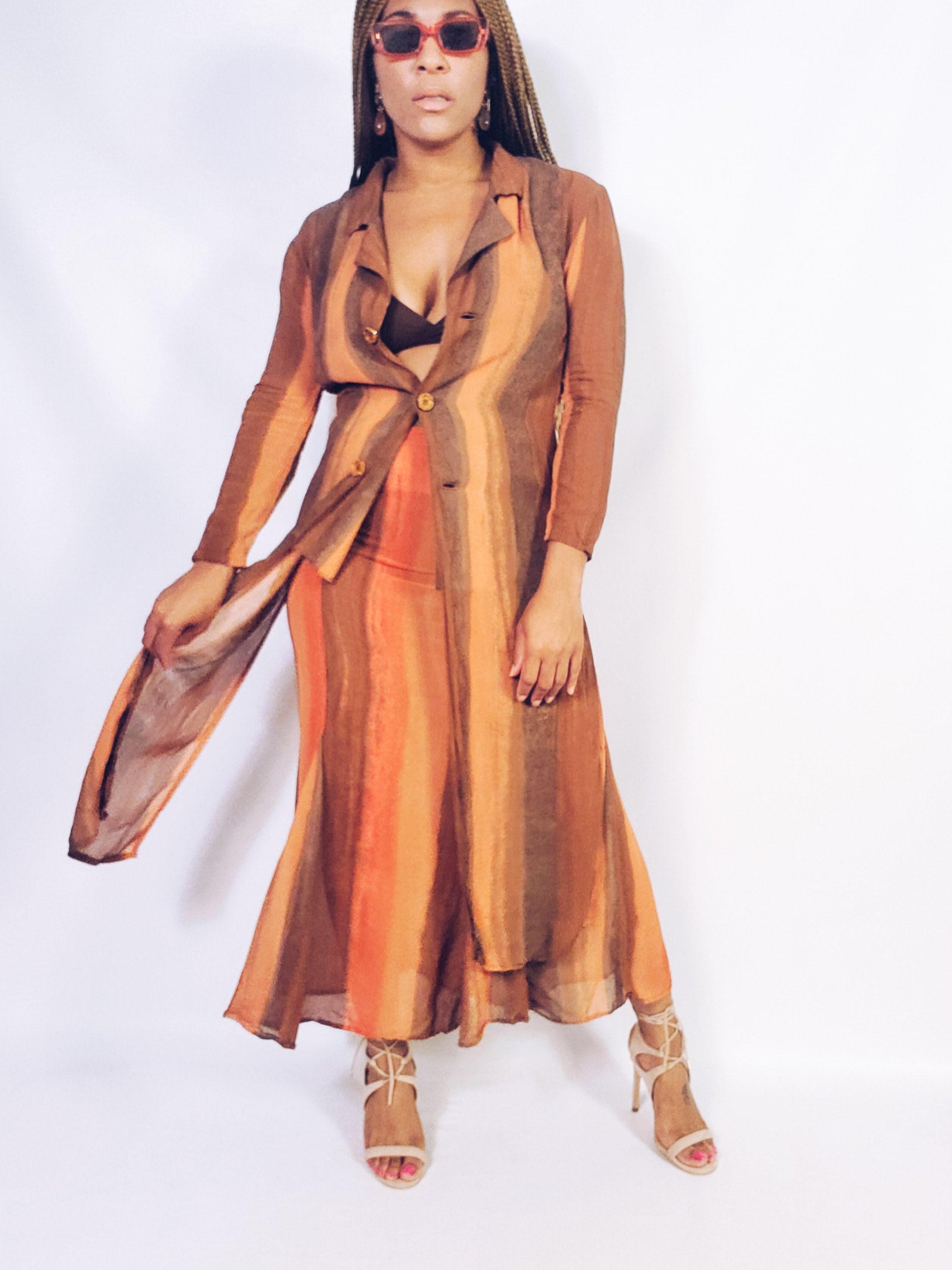 Vintage 80s Sheer Skirt Set By Moon Light | Shop THRILLING