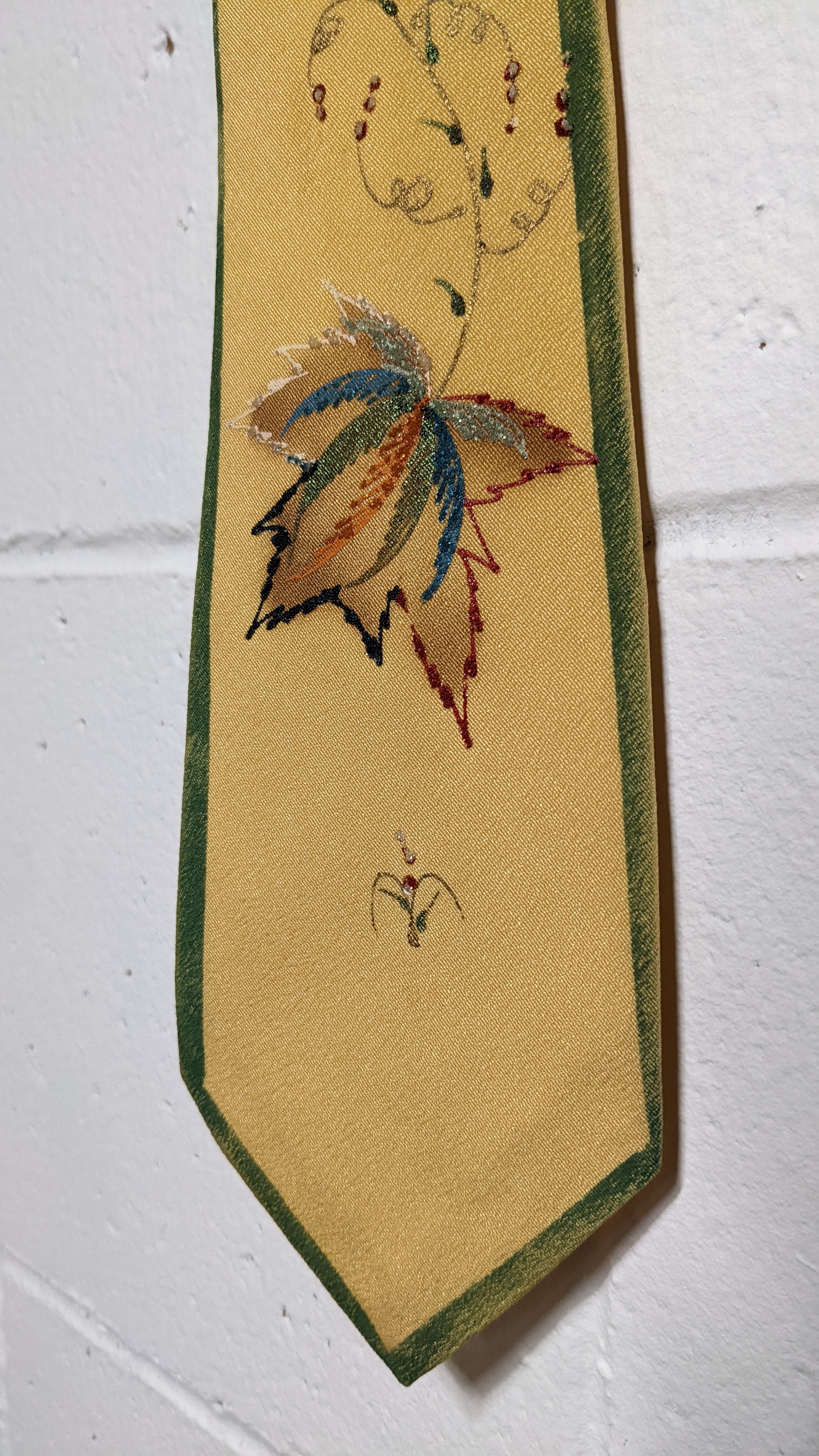 Vintage 40s Hand Painted Maple Artsy Tie | Shop THRILLING