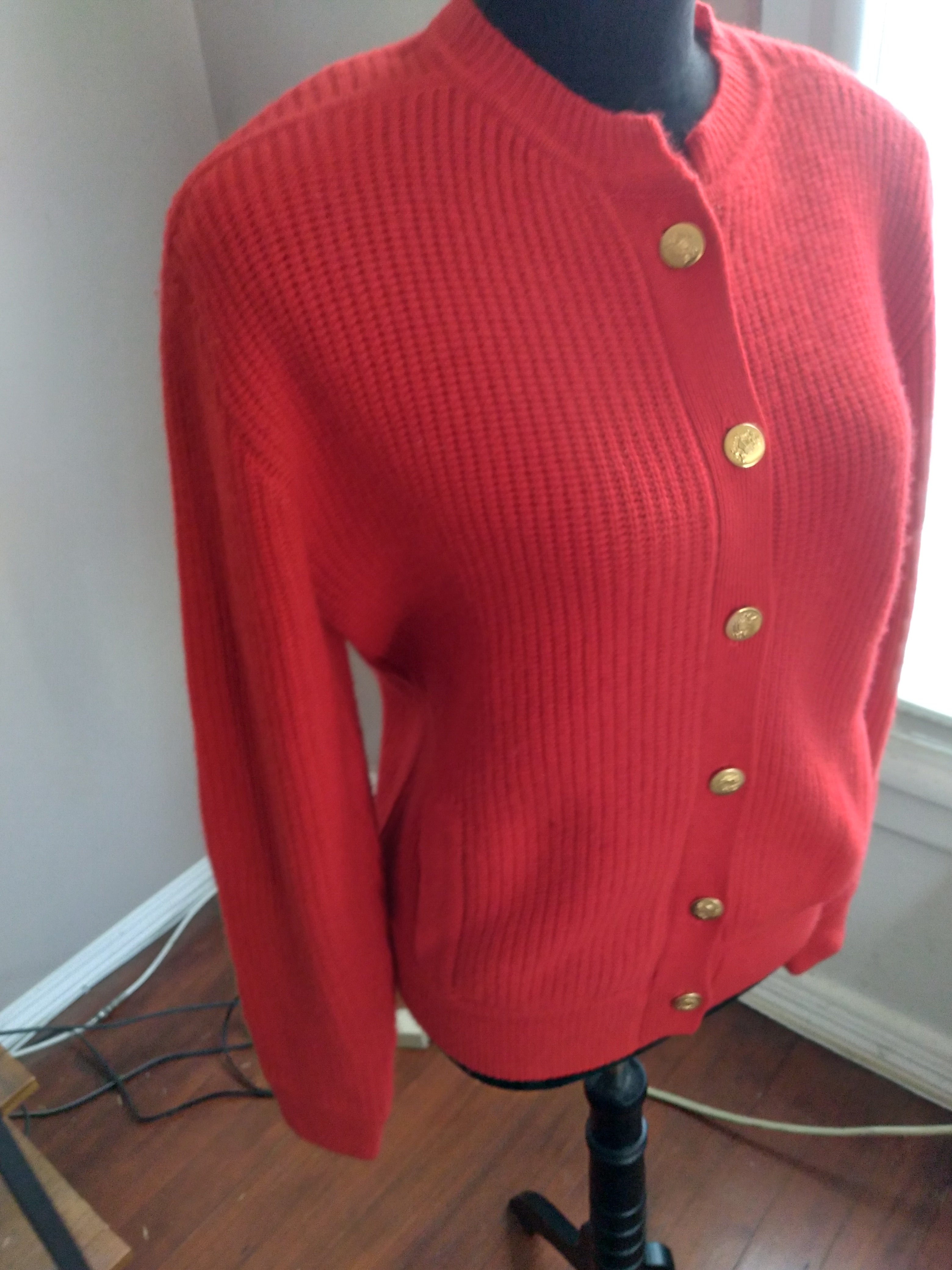 Vintage Women’s Red Cashmere Cardigan By I. Magnin | Shop THRILLING