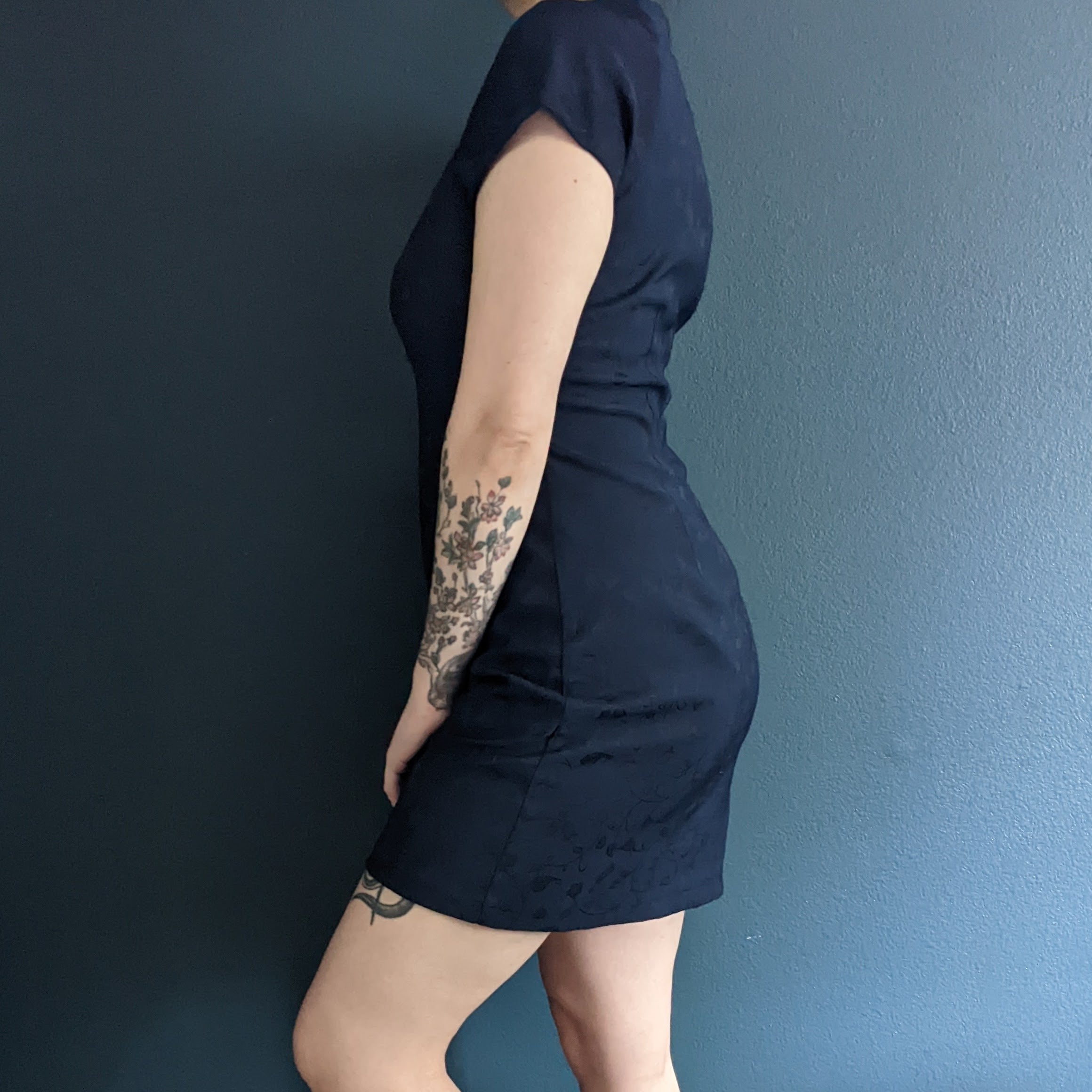 Vintage 90s Dark Blue Navy Minidress By Cdc | Shop THRILLING
