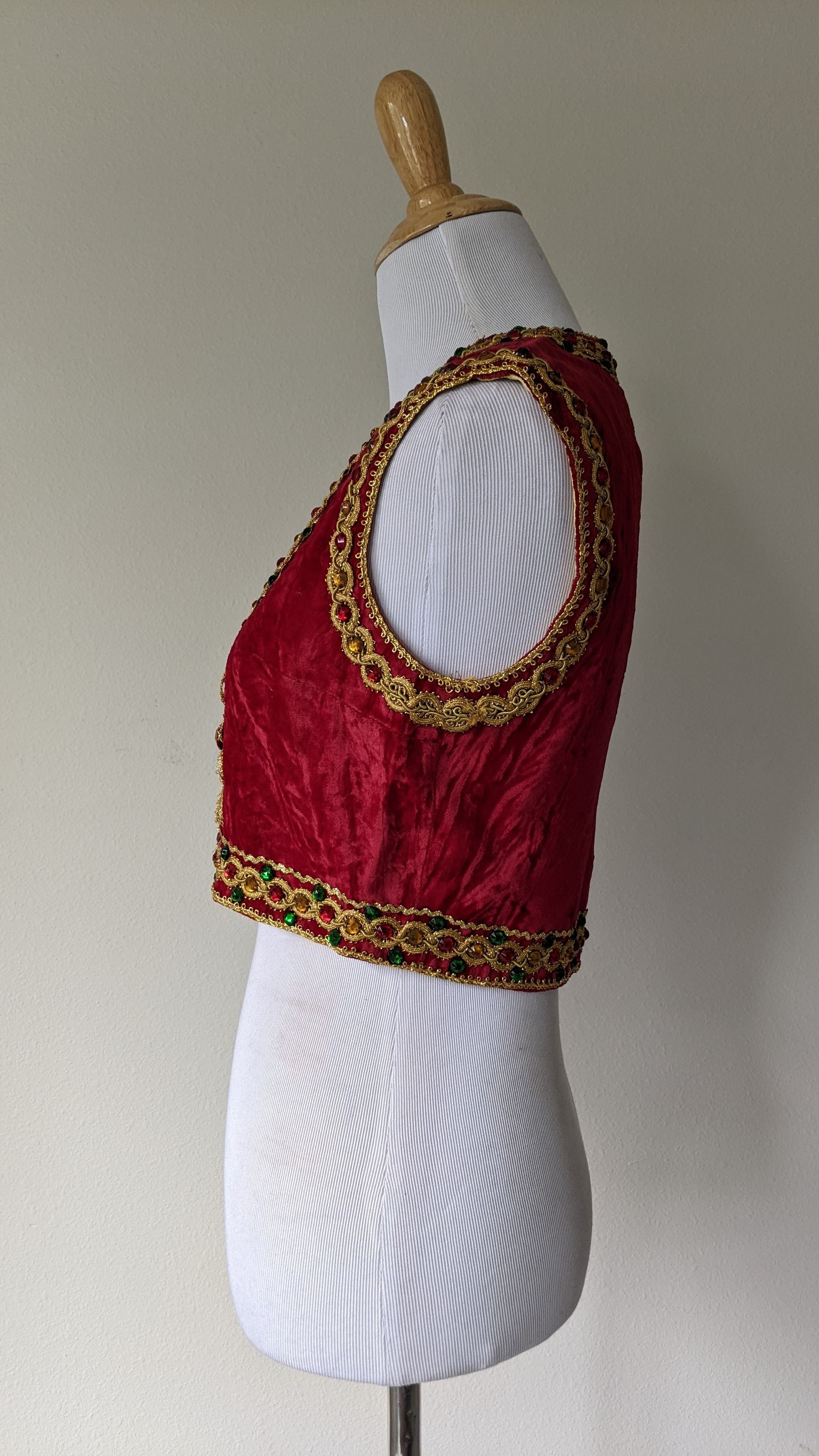 Vintage 50s/60s Velvet Jeweled Embroidered Costume Vest | Shop THRILLING