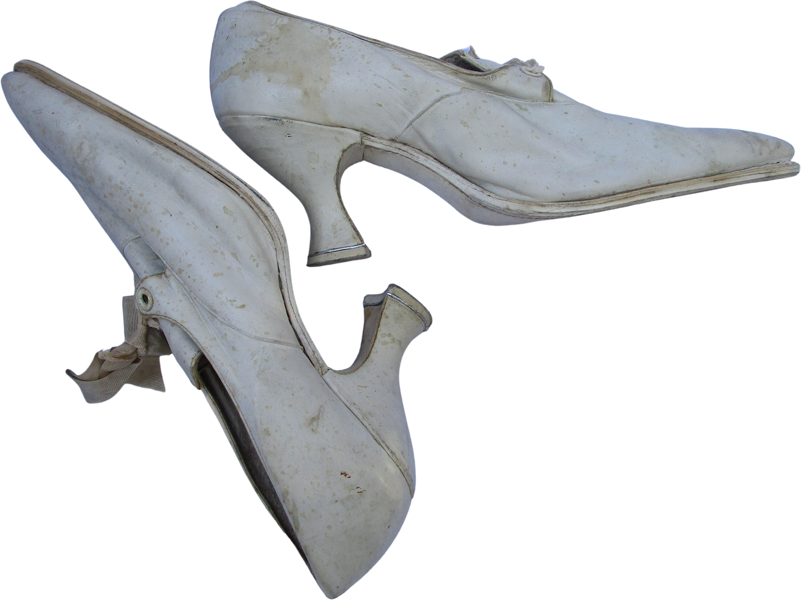 Vintage Edwardian/Victorian Antique Kidskin Wedding Slippers With Louis ...