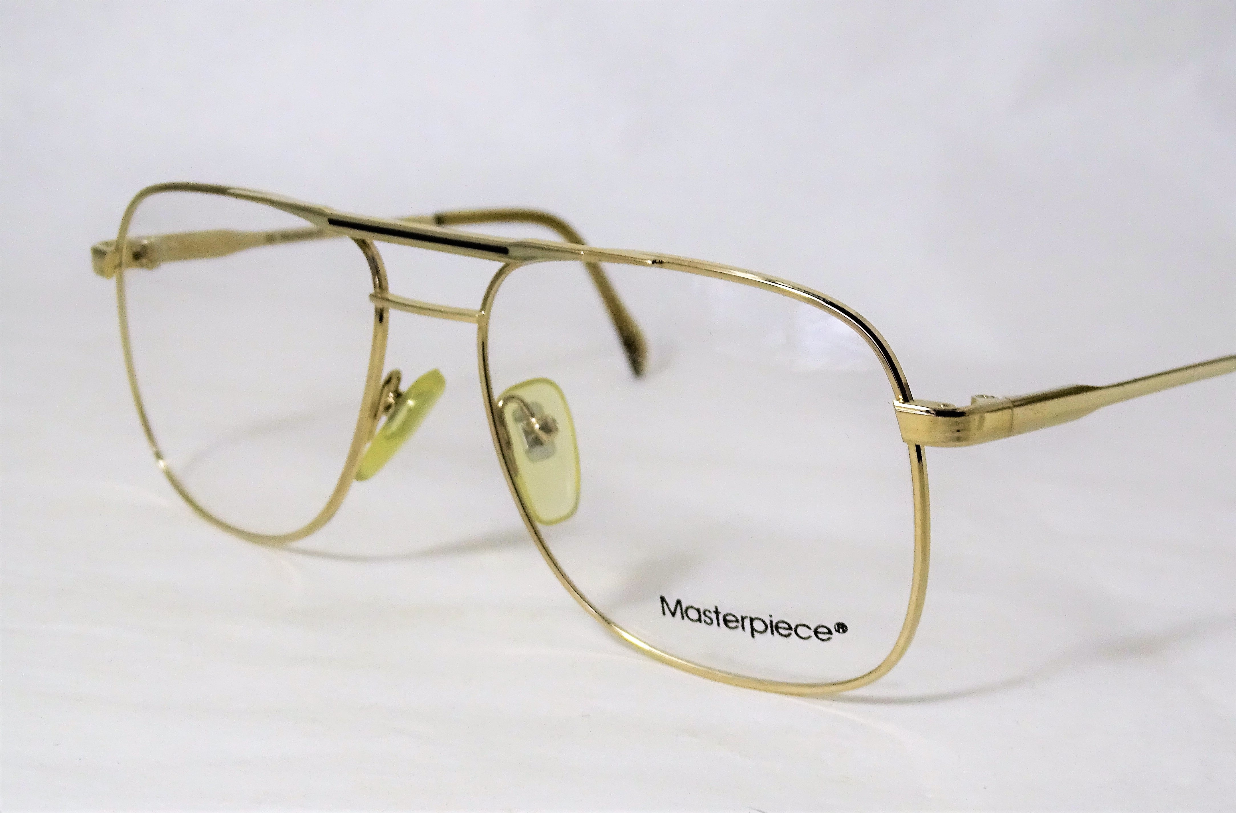 Vintage 80s Men's Gold And Chrome Silver Square Metal Aviators By ...