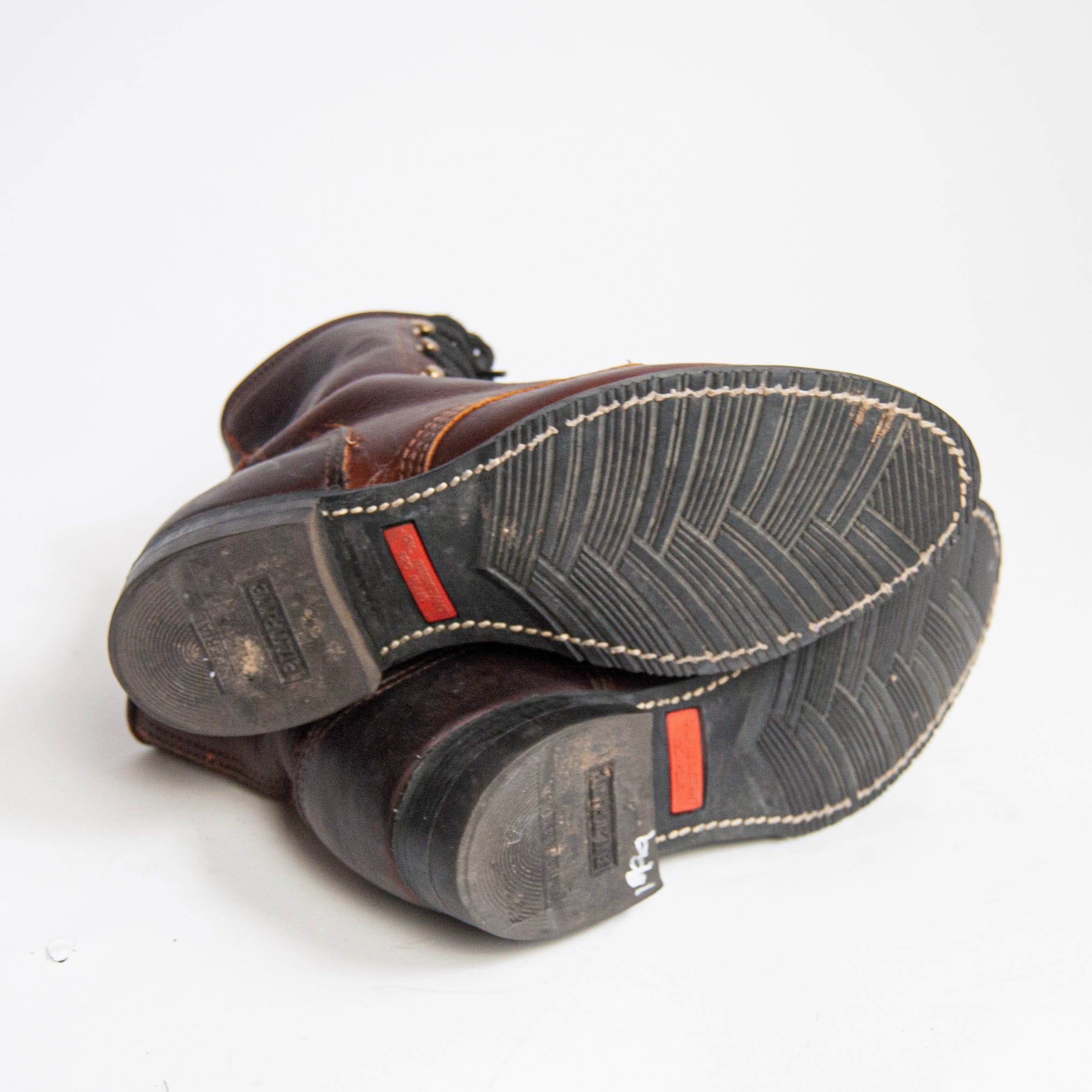 Vintage Brown Leather Western Work Boots by P D Tuff | Shop THRILLING