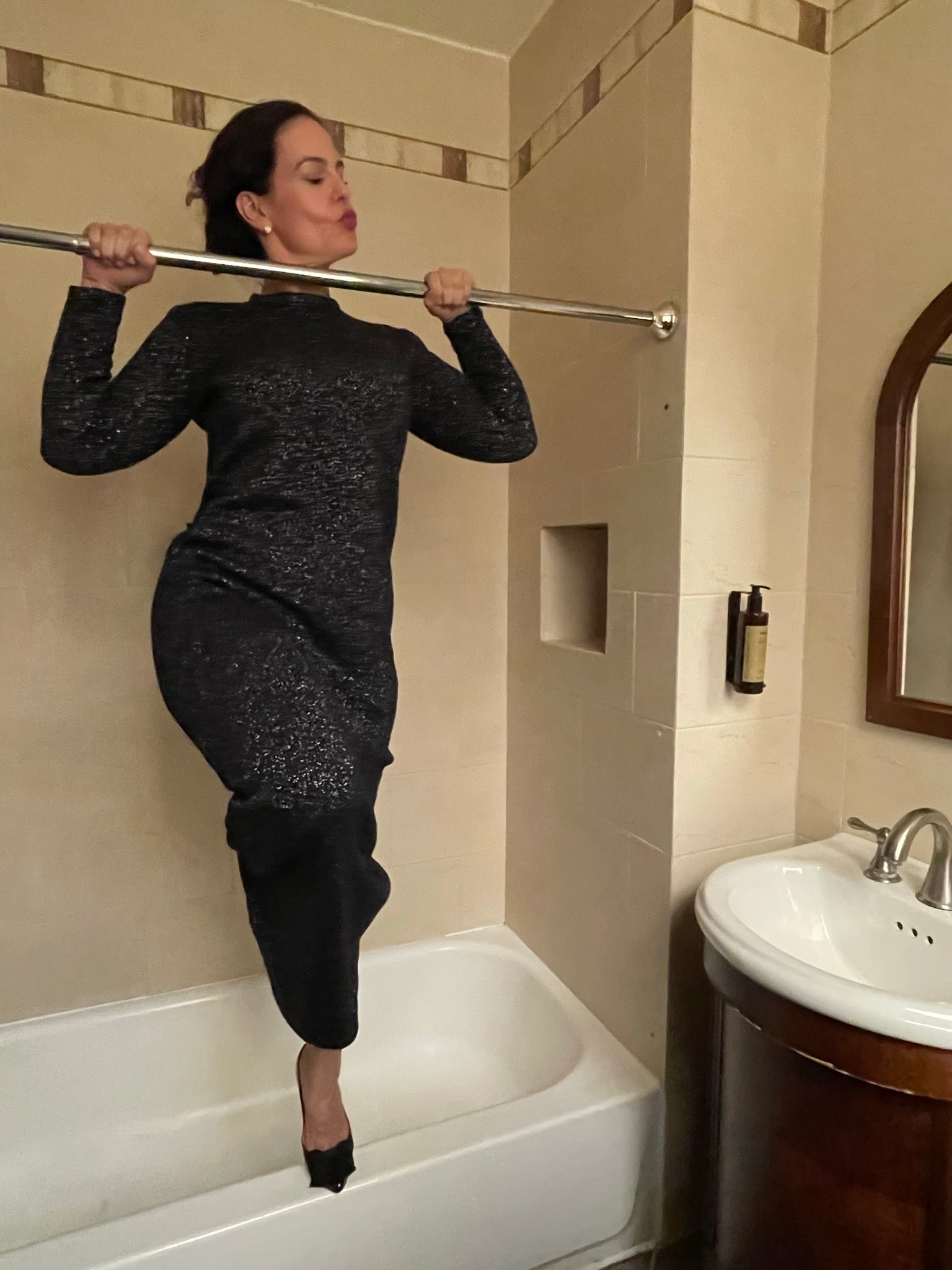 Vintage 80s Killer 80s Body Con Disco Dress By Lucy K. Custom Knit ...