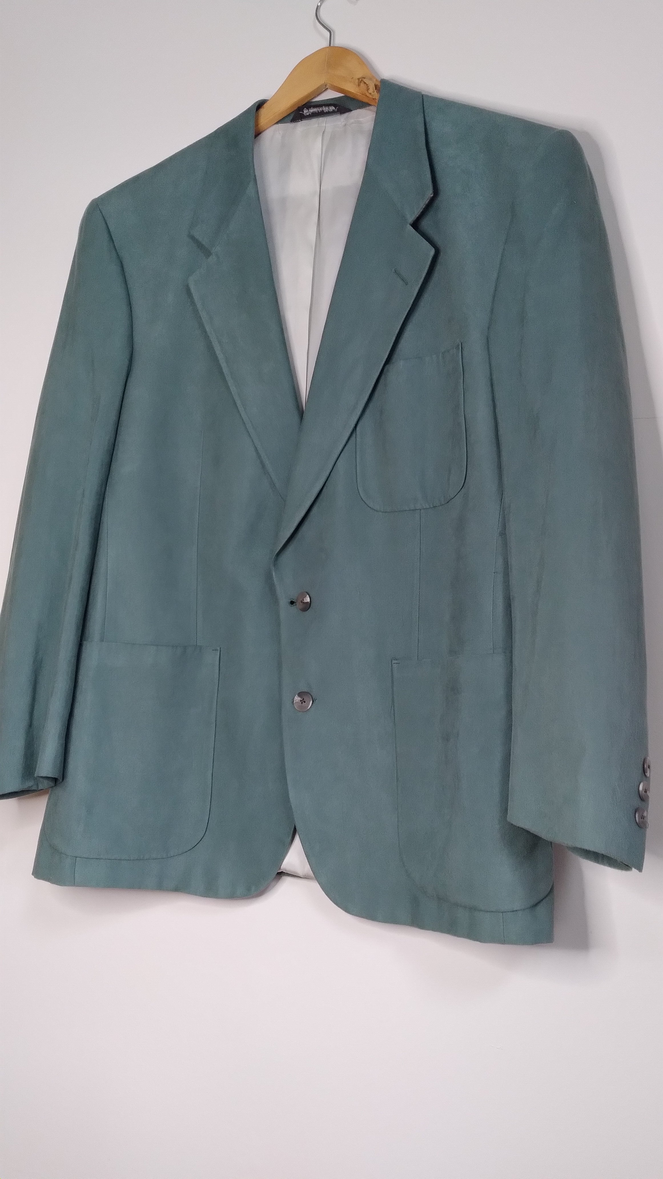 Vintage 80s Classic Brushed Blue Blazer By Halston | Shop THRILLING