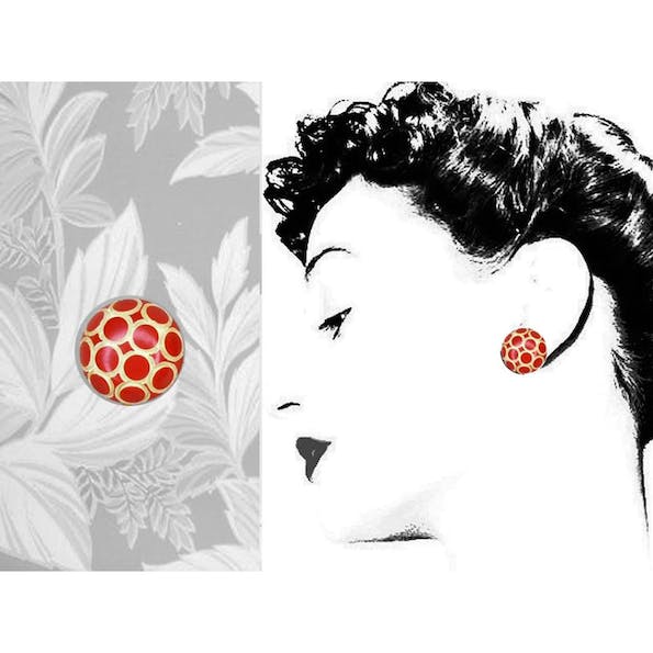 Vintage 40s/50s Red White Vegetable Ivory Clip Earrings Restored | Shop ...