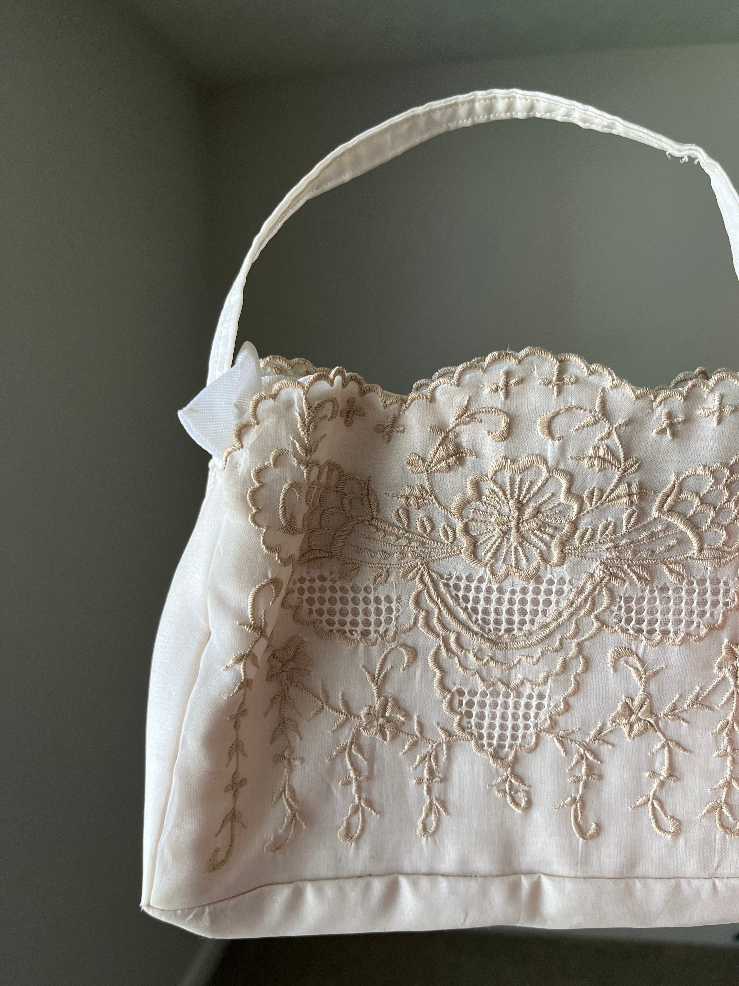 Vintage 50s/60s Homemade Sheer Eyelet Mini Purse Cottagecore | Shop ...