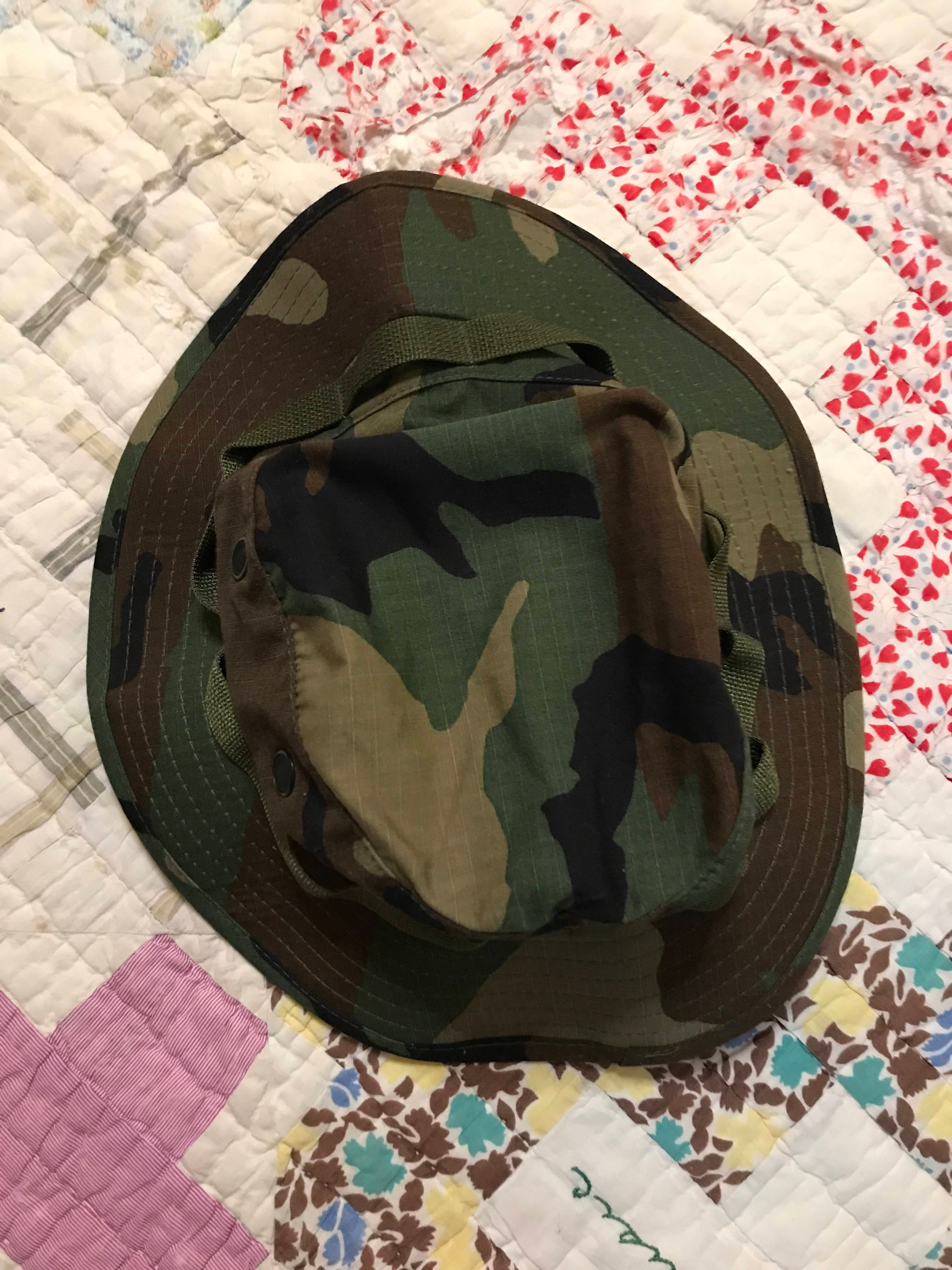 Vintage 70s/80s Boonie Bush Bucket Hat Army Camoflauge Green Hat By ...