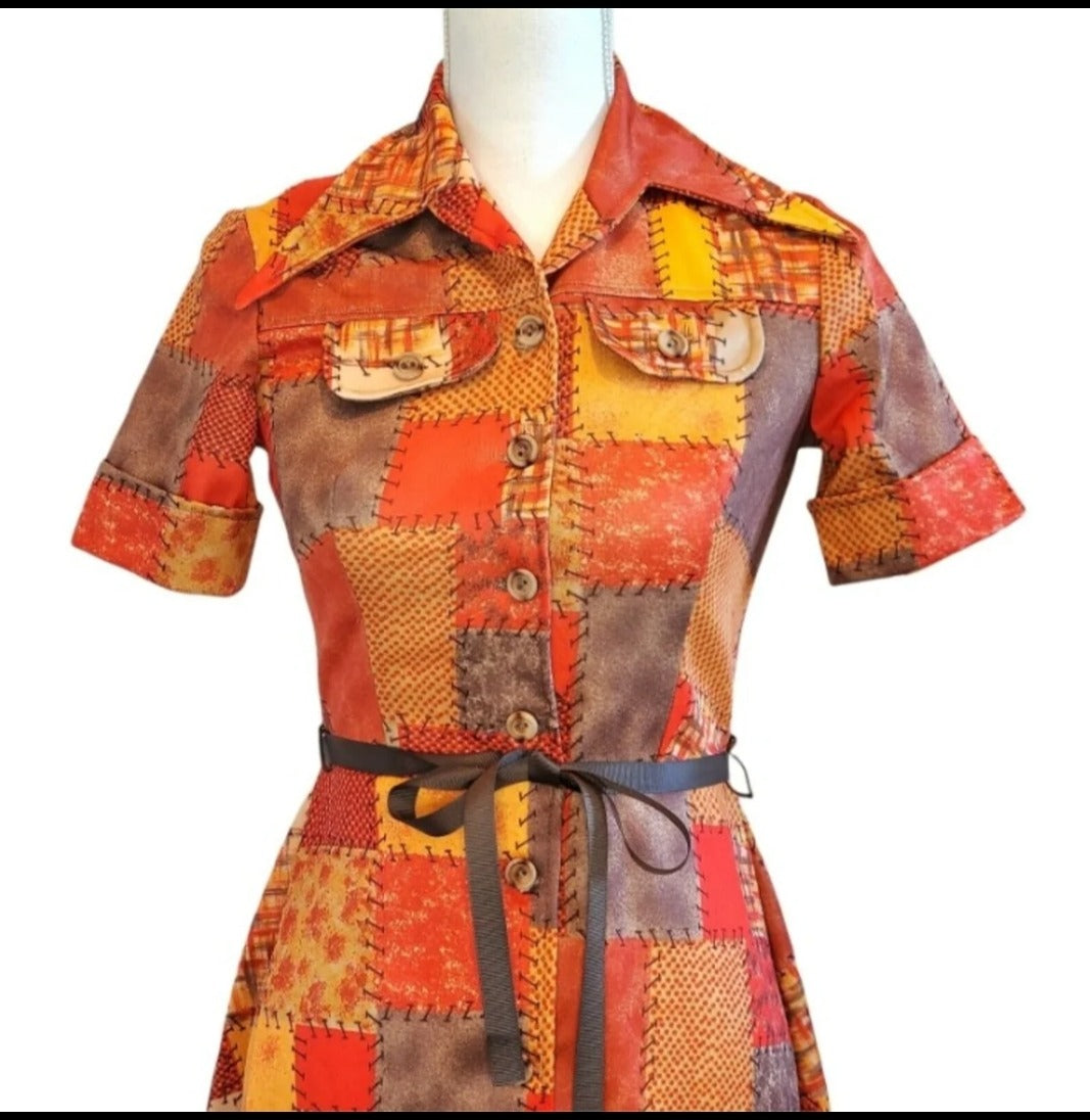Vintage 70 Patchwork Shirt Dress Sally Nightmare Christmas | Shop THRILLING