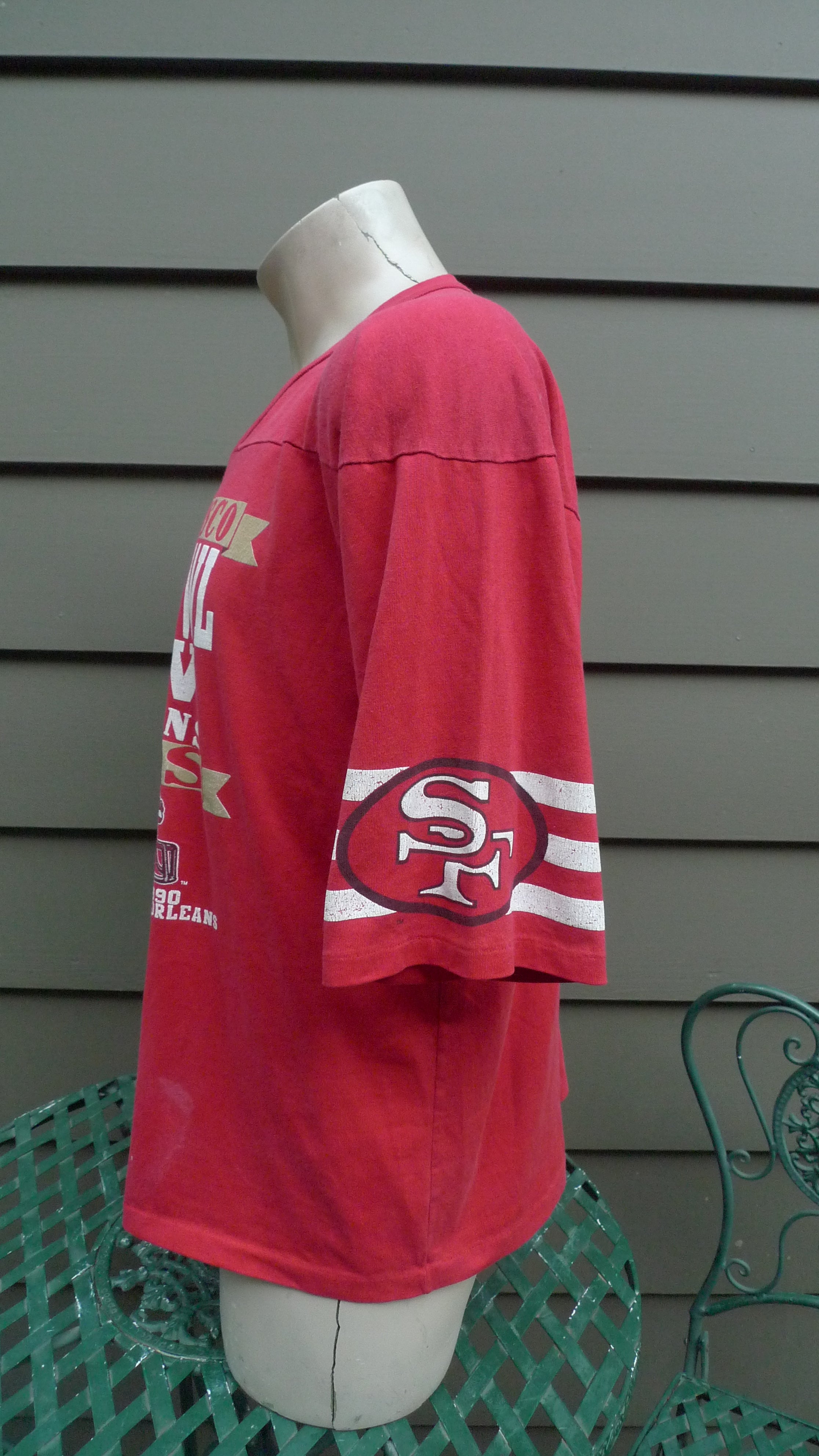 Vintage 90s Mens 50 * 1990 San Fran 49ers Single Stitch Jersey By ...