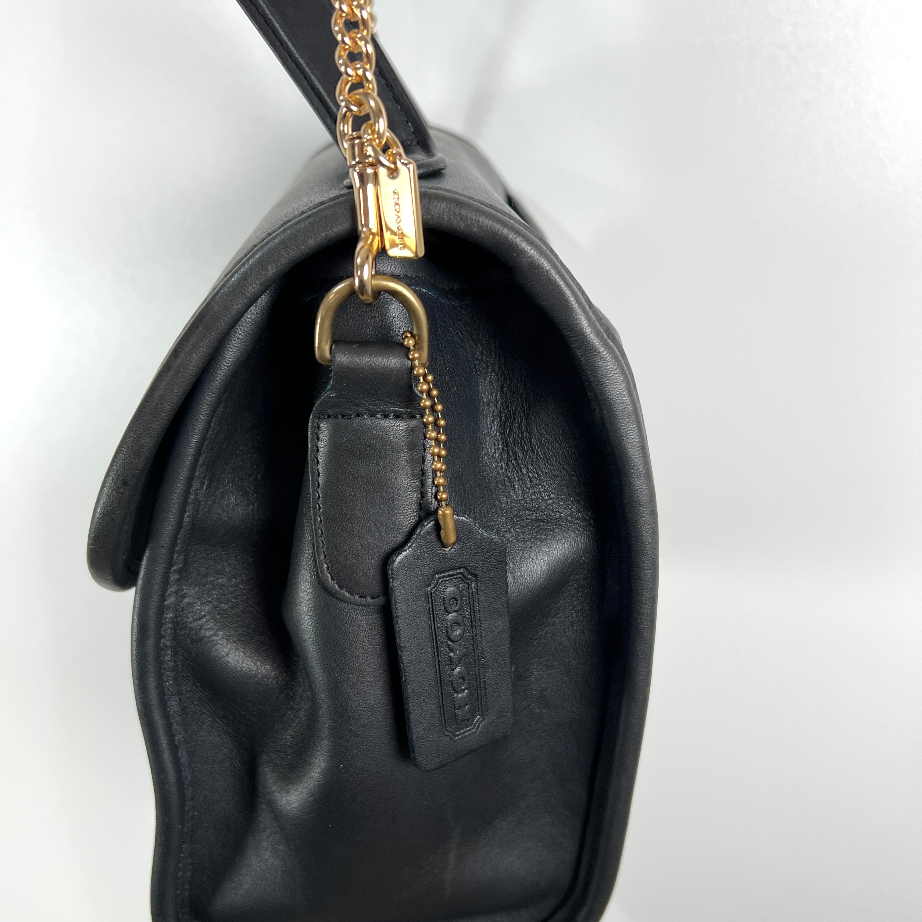 90s Vintage Manor Bag Navy Leather #9977 By Coach | Shop THRILLING