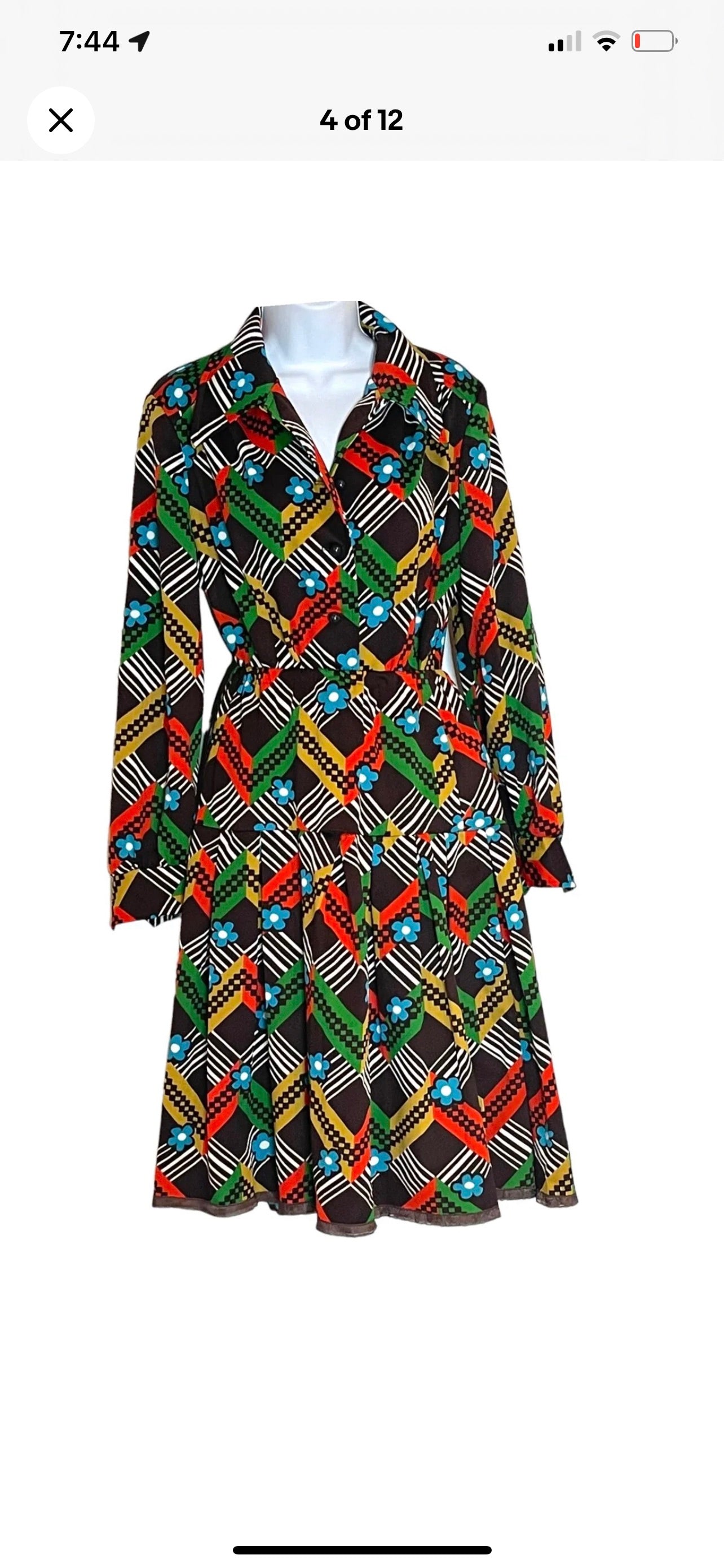 Vintage 60s Flower Power Mod Pleated A-line Skirt And Top Set By Mr ...