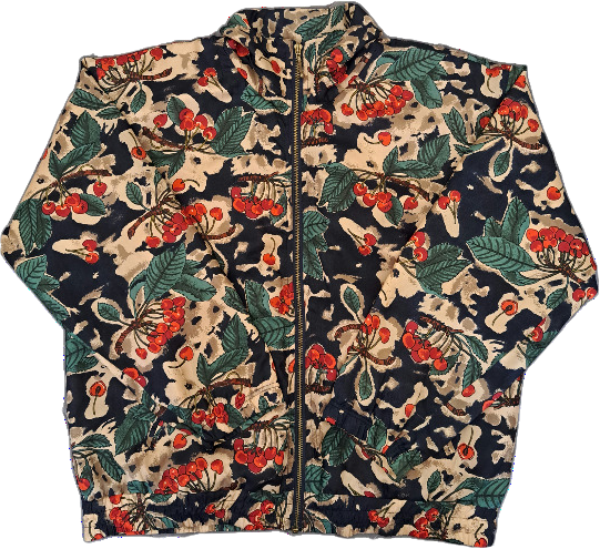 Vintage 80s Cherry Tree Graphic Silk Bomber Jacket By Outbrook | Shop ...