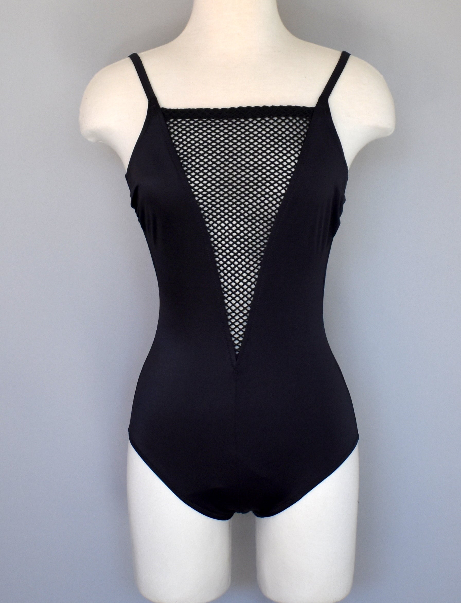 Vintage 60’s Scandal Black Net One Piece Swimsuit by Deweese Design ...