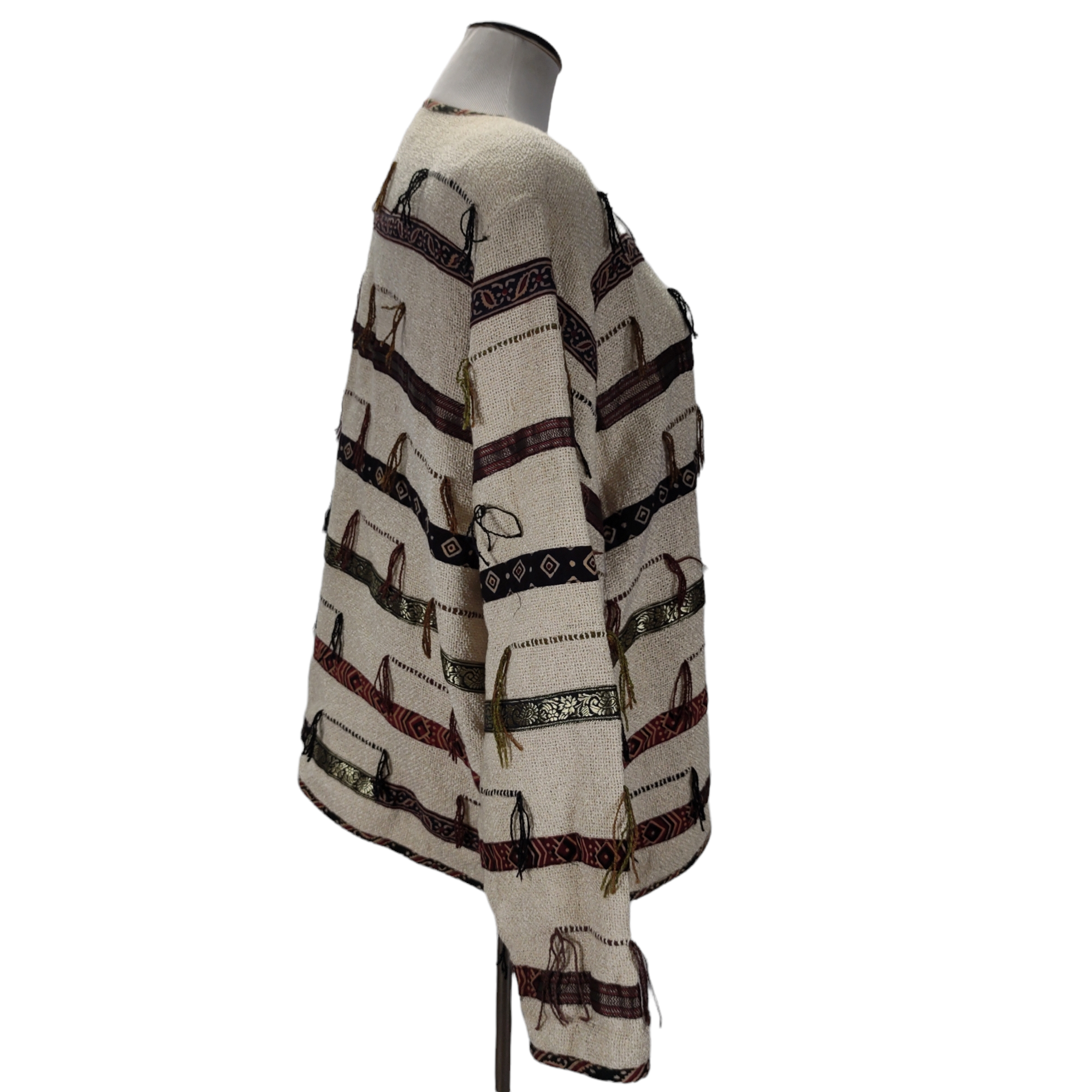 Vintage 90s Boxy Fit Boho Tapestry Embellished Jacket By Flashback ...