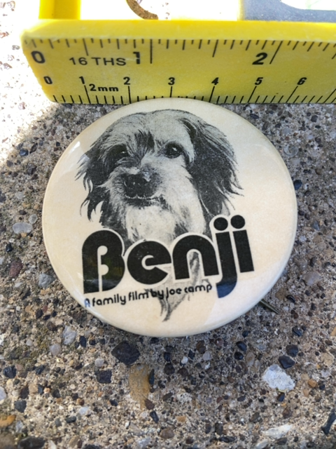 Vintage 80s Original Benji By Joe Camp Button Pinback 80s By Benji ...