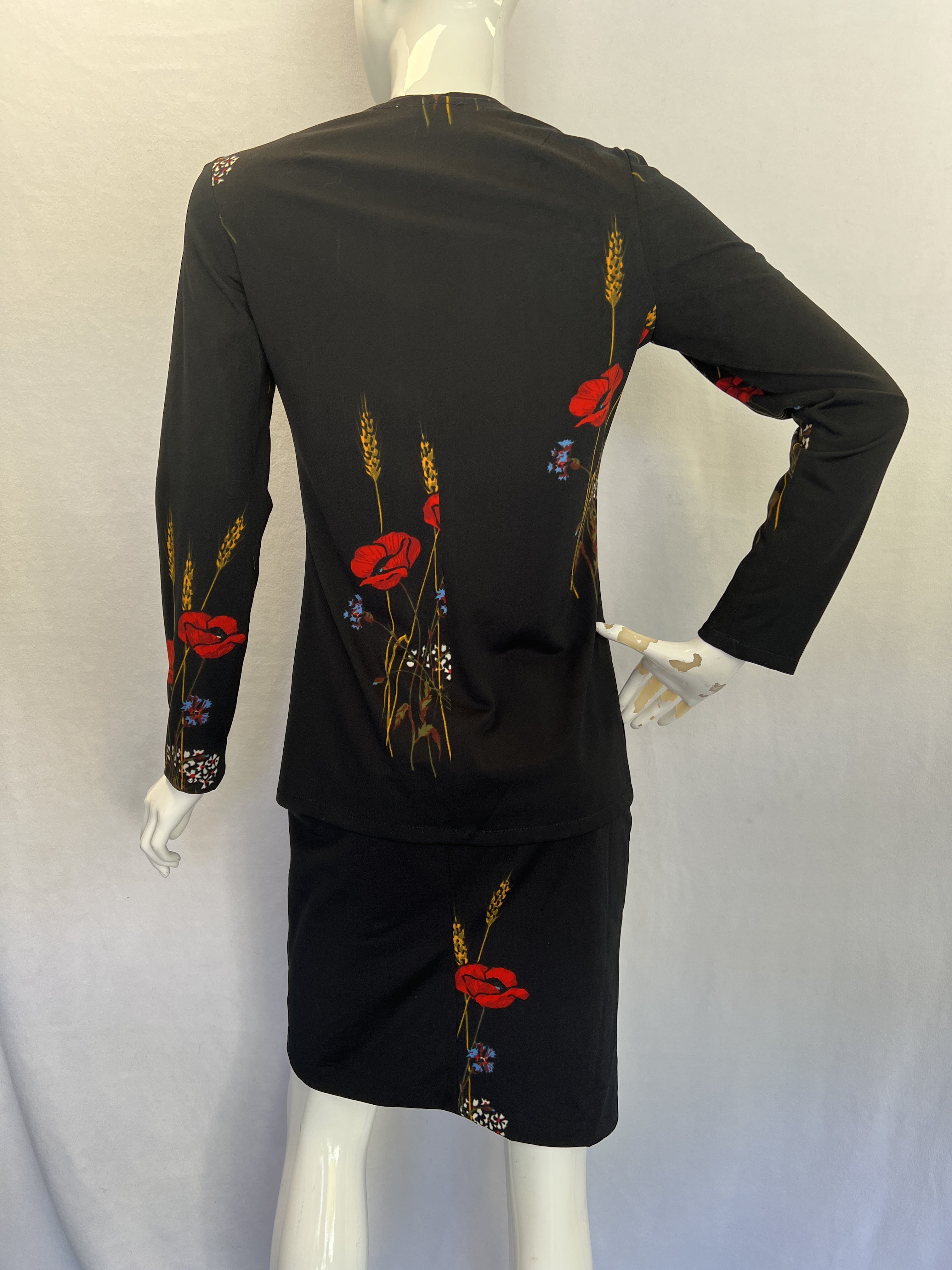 Vintage 70s Dark Floral Halter Dress And Jacket By Paulette King | Shop ...