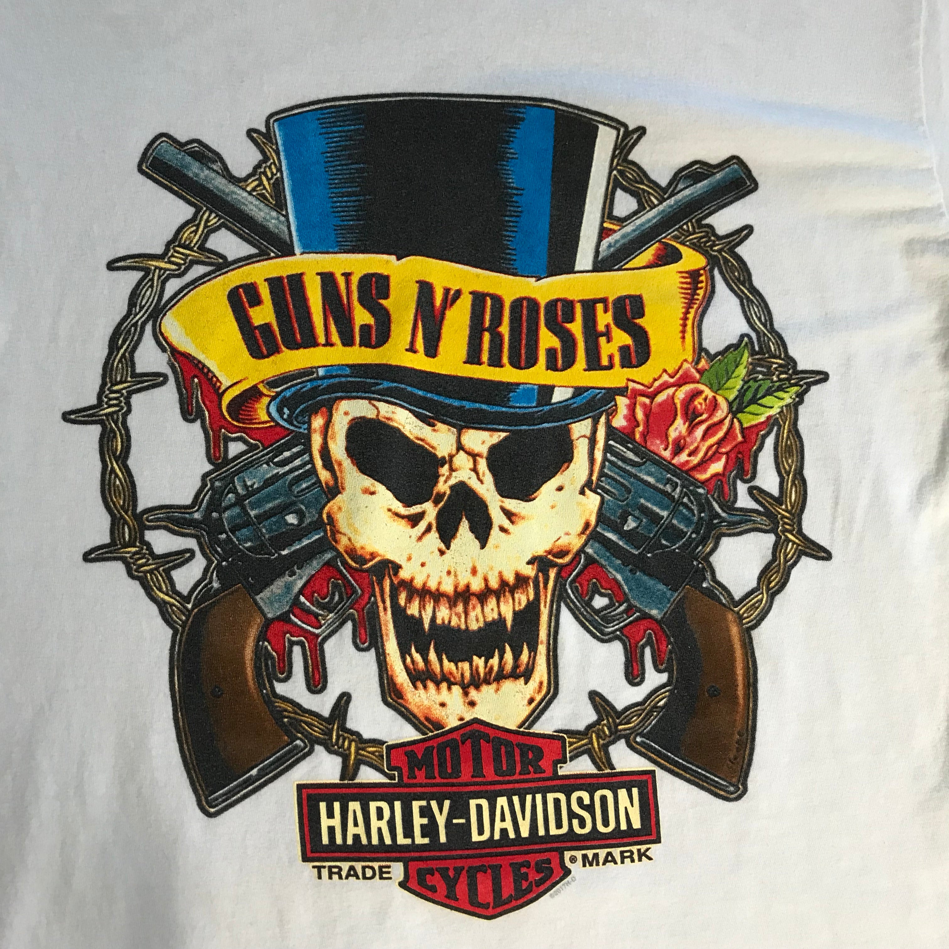 Vintage 00s Haley-davidson X Guns N' Roses Collabo T-shirt By Harley ...