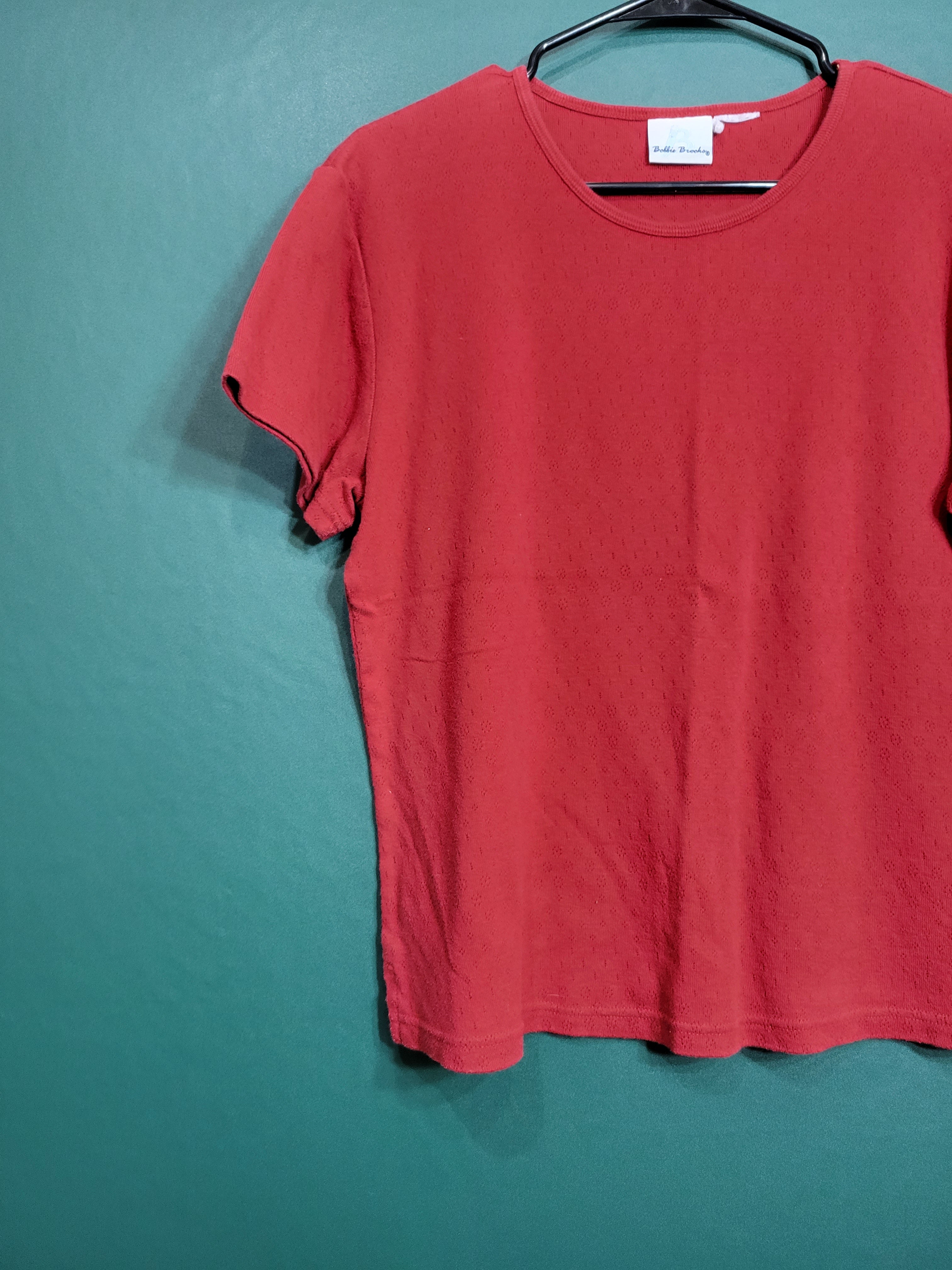Vintage 80s/90s Red Short Sleeved Top By Bobbie Brooks | Shop THRILLING