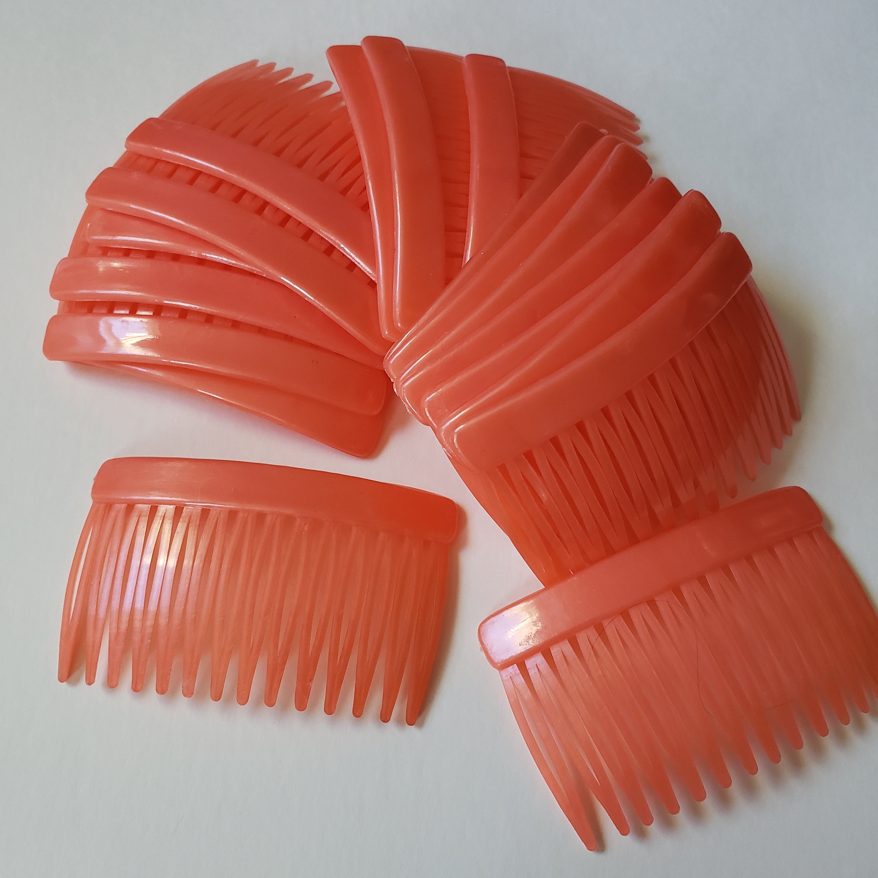 Vintage 90s/00s Hair Kant Slip Side Combs Coral Salmon Pack Of 18 ...