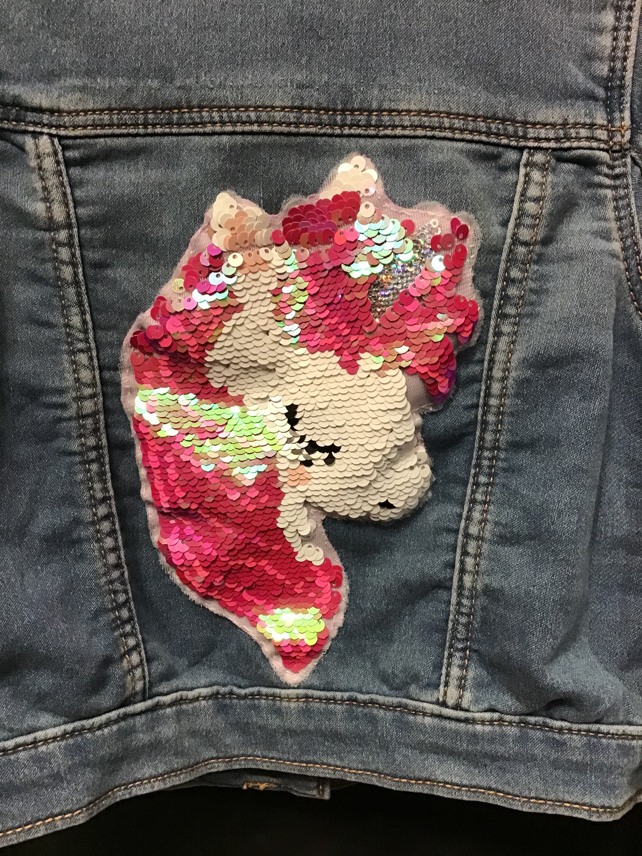 Vintage Upcycled Sequence Unicorn Jacket | Shop THRILLING